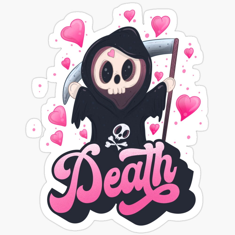 Death - Grim Reaper Sticker Phone Decal Water Bottle Stickers Car ...