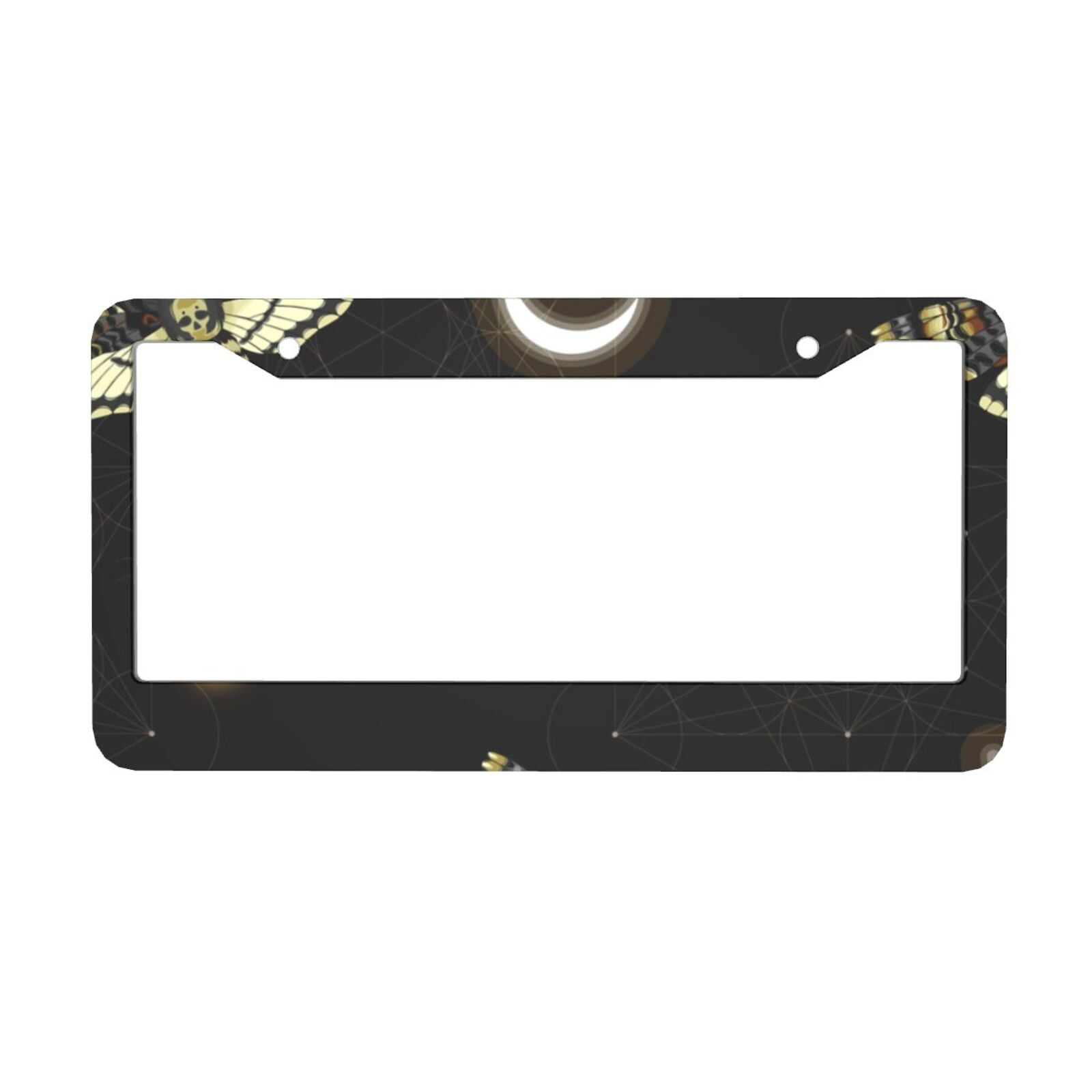 Death Head Hawk Moth Fireflies Aluminum Car License Plate Frames Covers ...