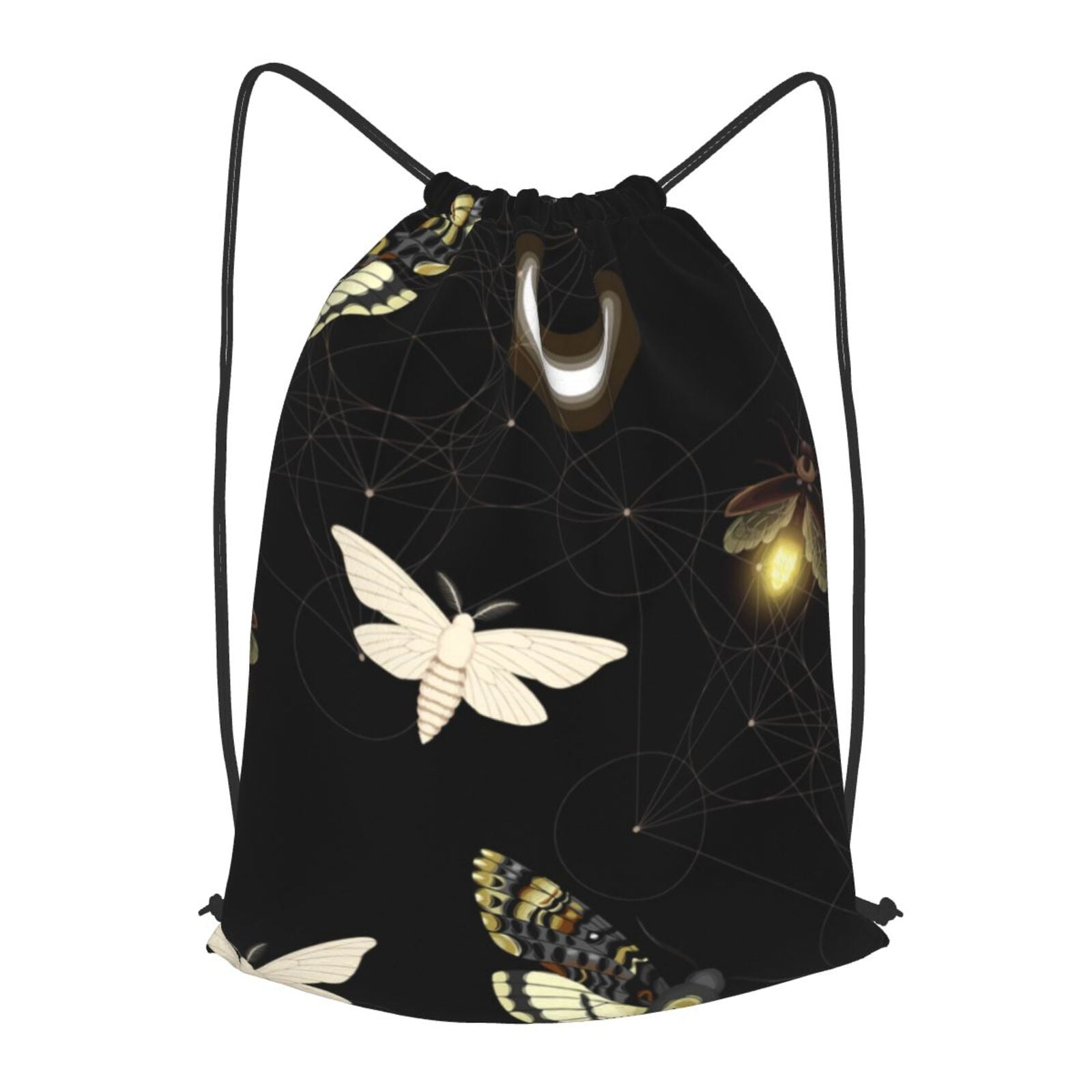 Death Head Hawk Moth Fireflies Drawstring Backpack Gym String Bag ...