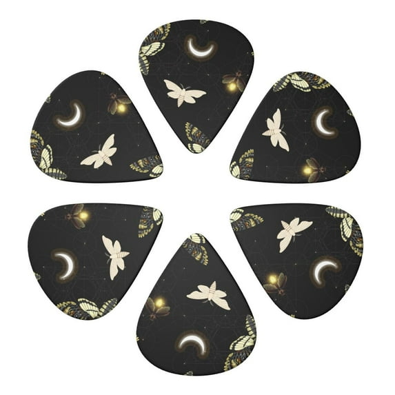 Death Head Hawk Moth Fireflies Guitar Pick 6 Pack for Bass Acoustic ...