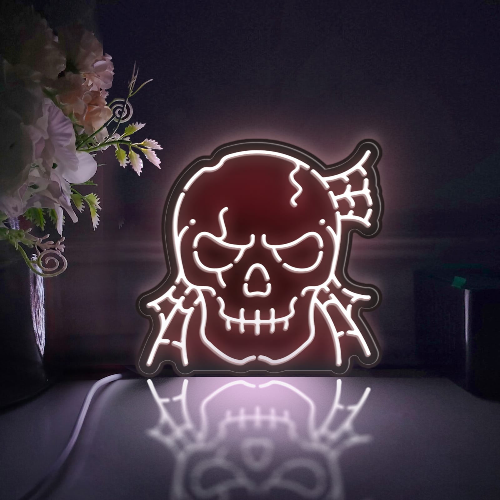 Death Led Light Box, Dimmable Neon-Like Light Signs USB Power for Wall ...