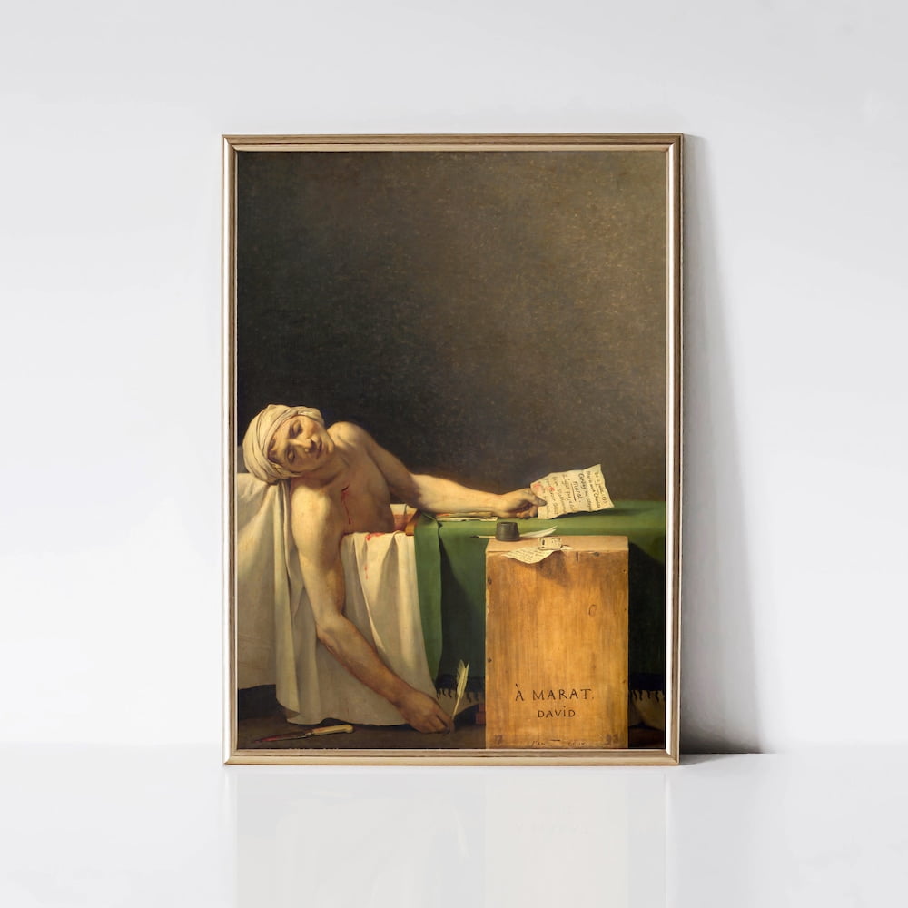 The Death Of Marat, Jacques-Louis David, Classical Painting, Classic ...