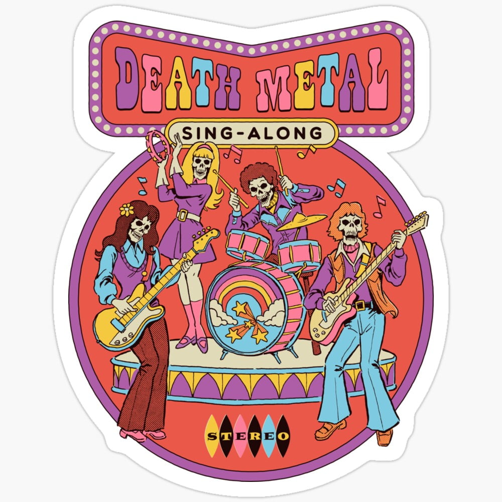 Death Metal Sing-Along Sticker Phone Decal Water Bottle Stickers Car ...