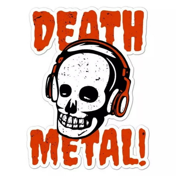 Death Metal Sticker Indoor Outdoor Phone Decal Water Bottle Stickers ...