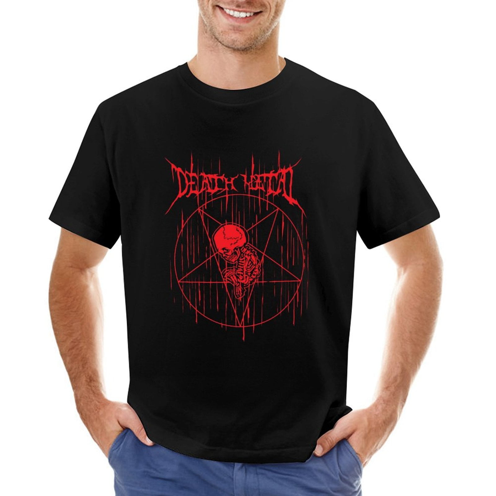 Death Metal Stillborn Embryo Skeleton Vintage T-shirt Mens Cotton ...