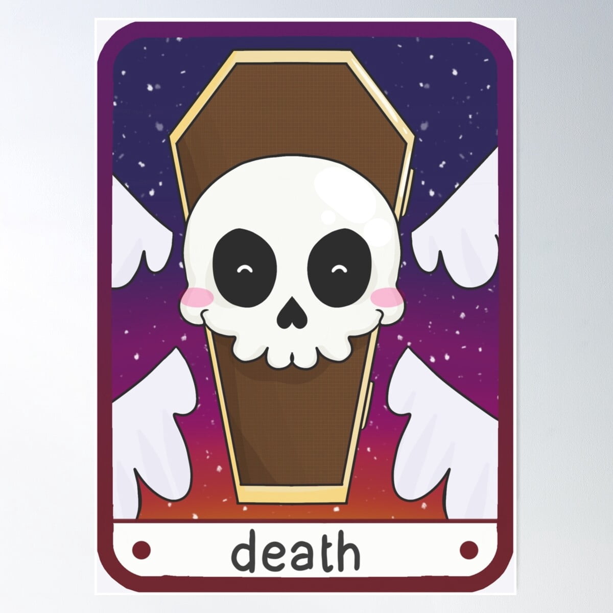 Death Modern Tarot Card Design Poster Wall Art, Modern Wall Decor For ...