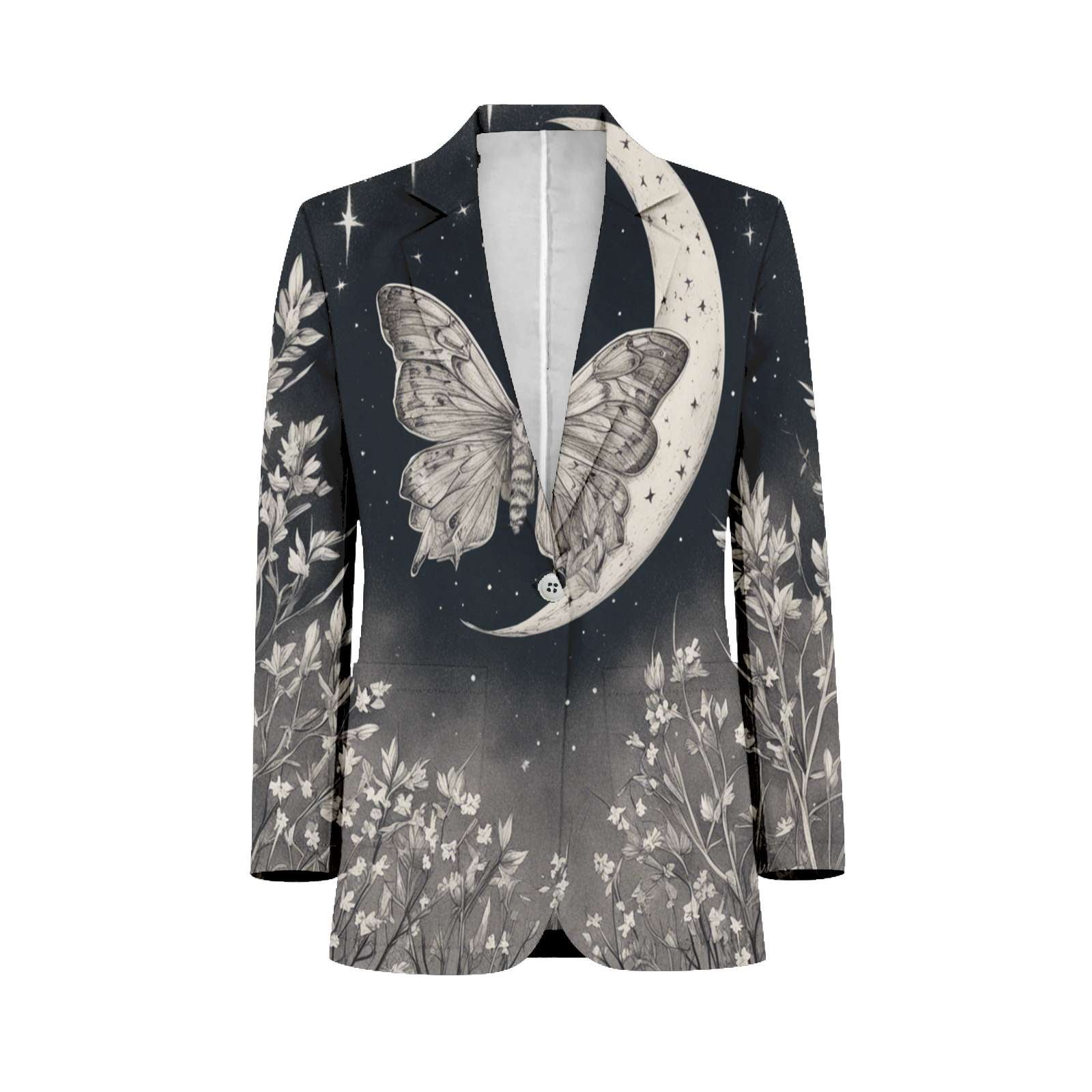 Death Moth Moon Customized Men's Suits full man Shawl Collar Gentleman ...