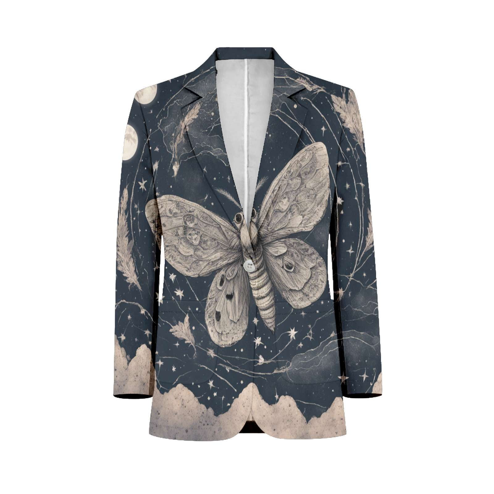 Death Moth Moon Customized Men's Suits full man Shawl Collar Gentleman ...
