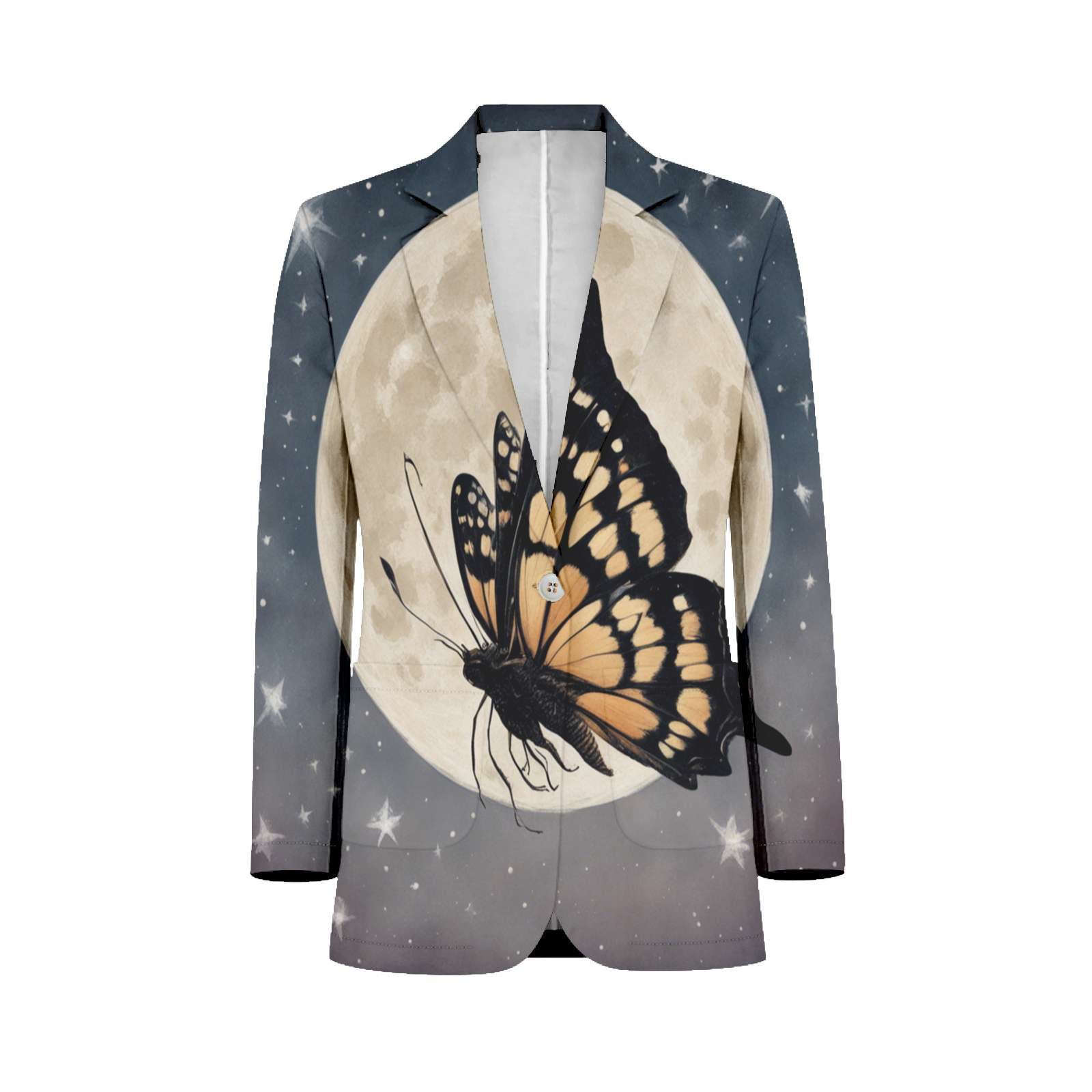 Death Moth Moon Customized Men's Suits full man Shawl Collar Gentleman ...