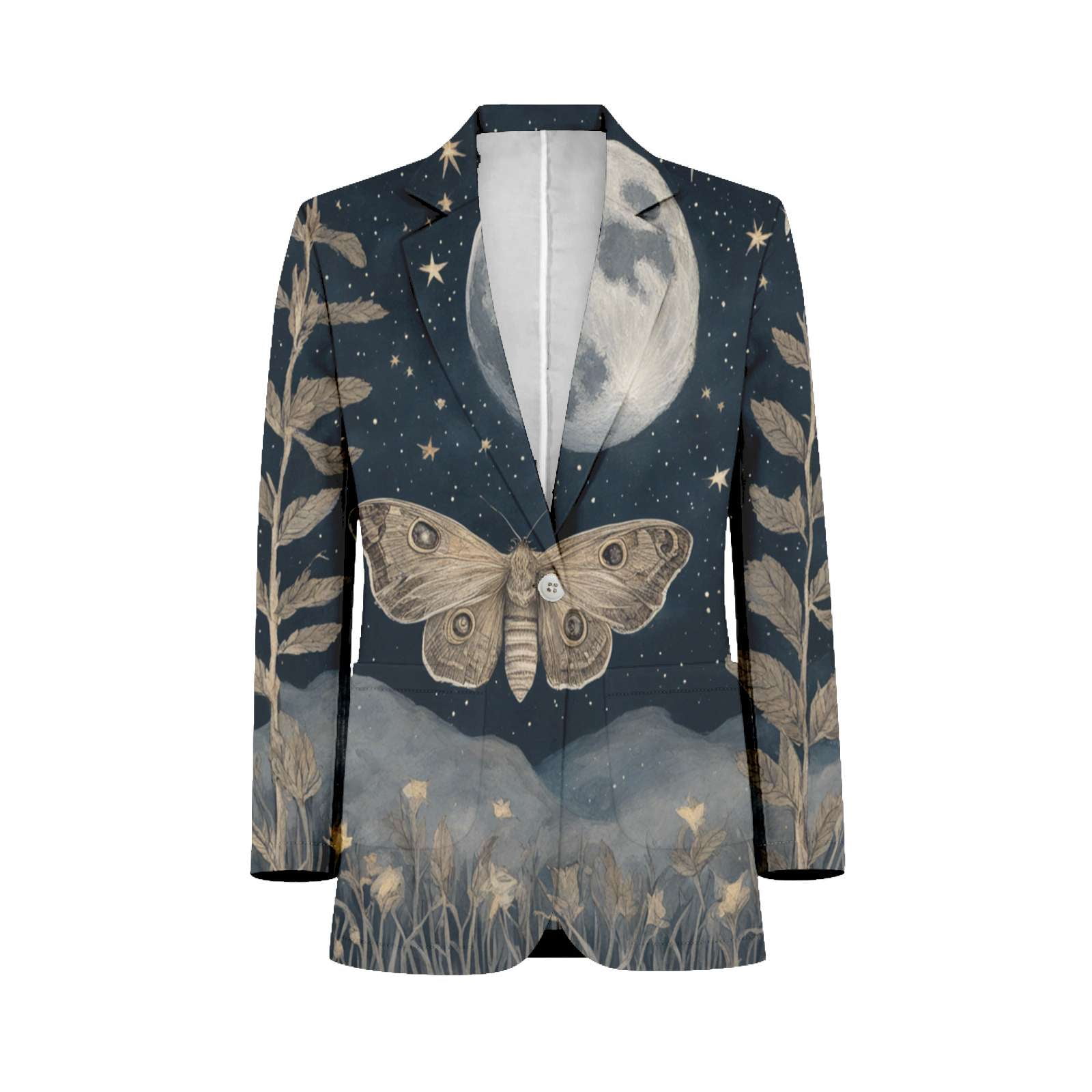 Death Moth Moon Customized Men's Suits full man Shawl Collar Gentleman ...