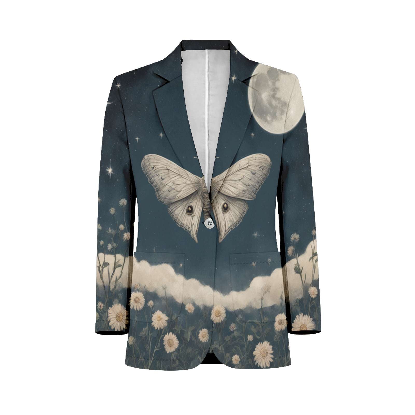 Death Moth Moon Customized Men's Suits full man Shawl Collar Gentleman ...