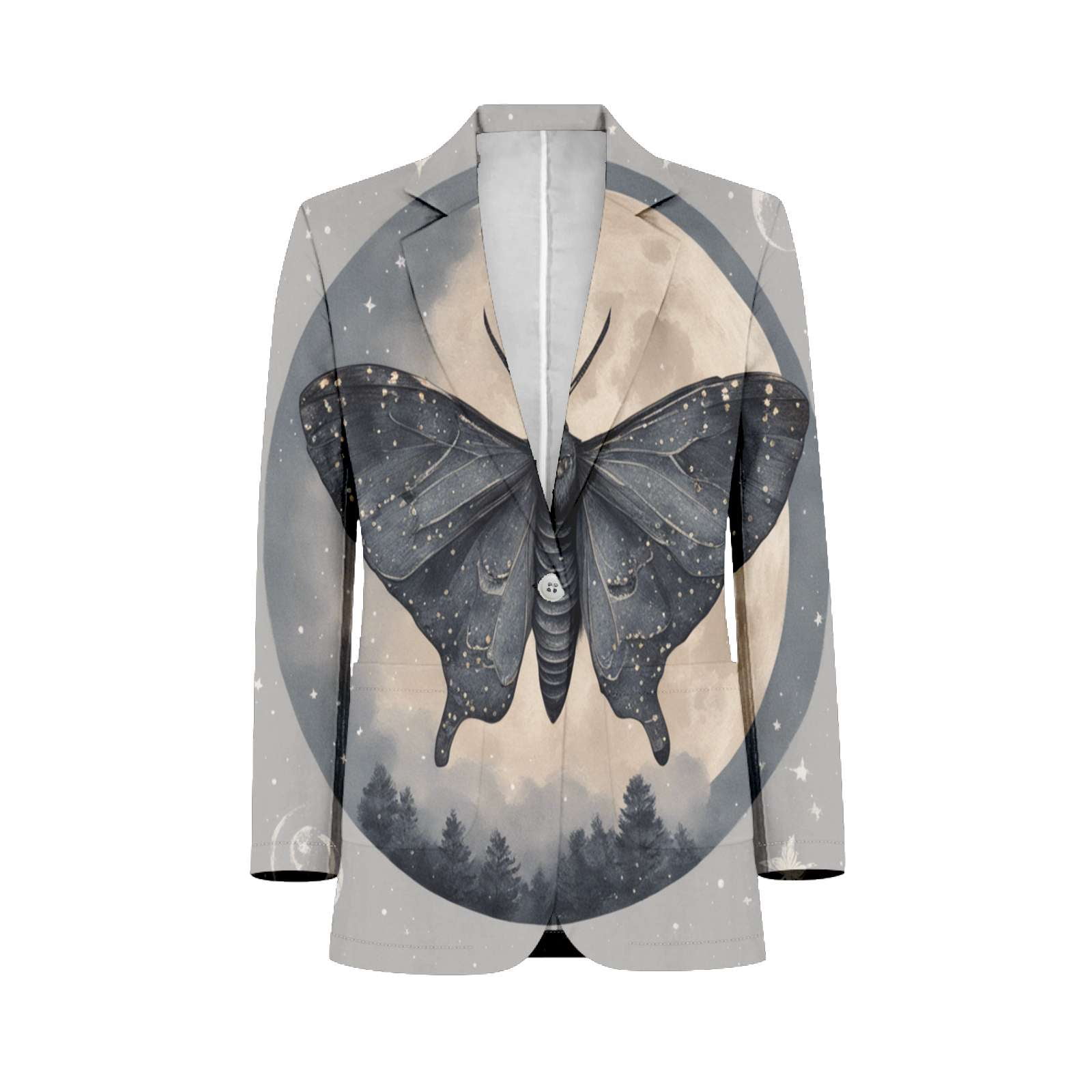 Death Moth Moon Customized Men's Suits full man Shawl Collar Gentleman ...