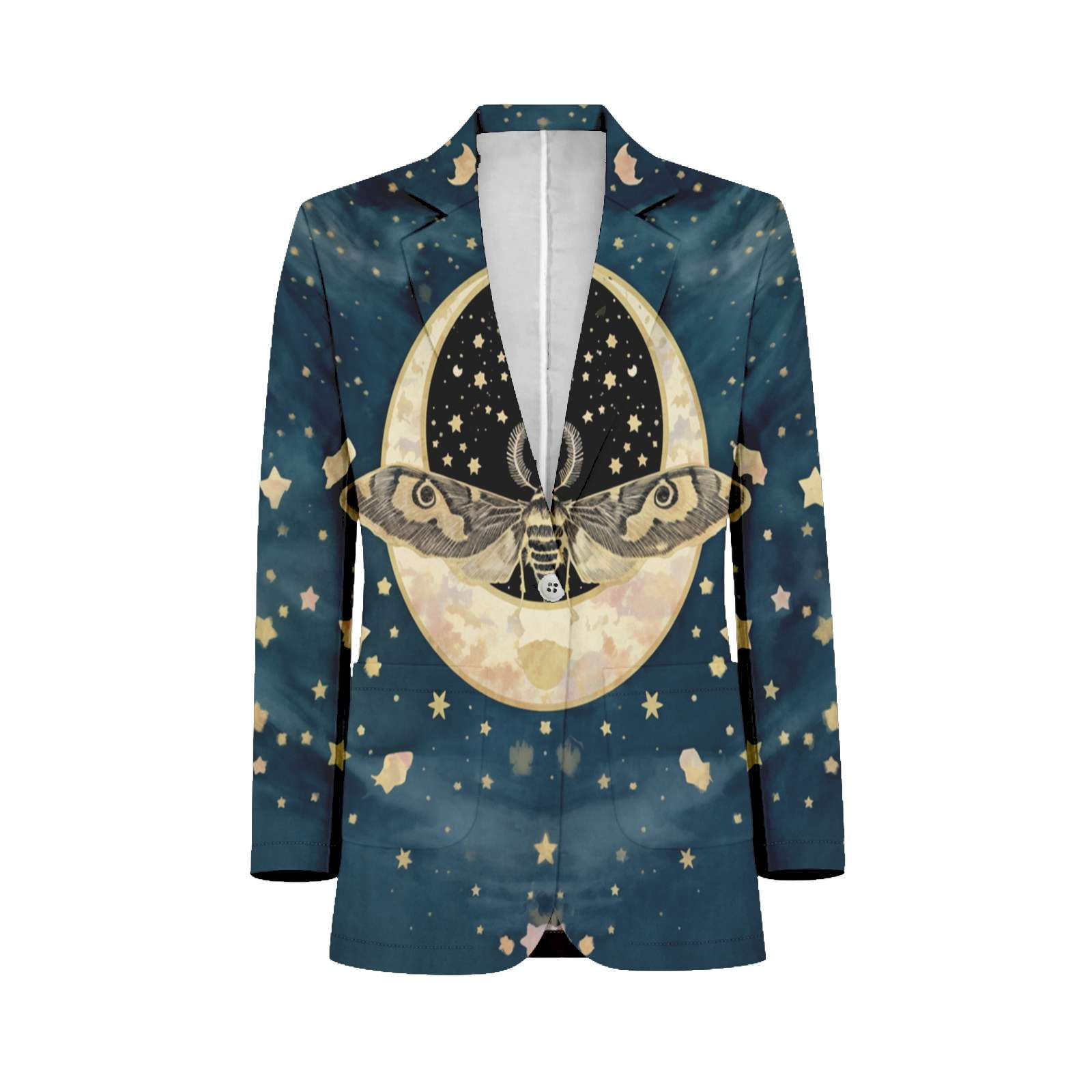Death Moth Moon Customized Men's Suits full man Shawl Collar Gentleman ...