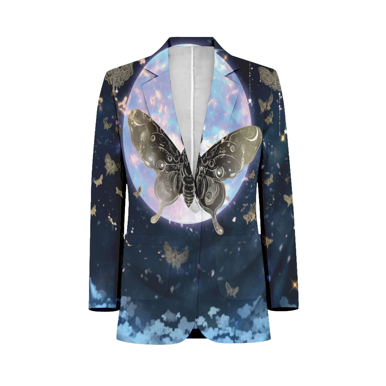 Death Moth Moon Men's Suit Blazer Casual Party Wear Slim Fit Suit ...