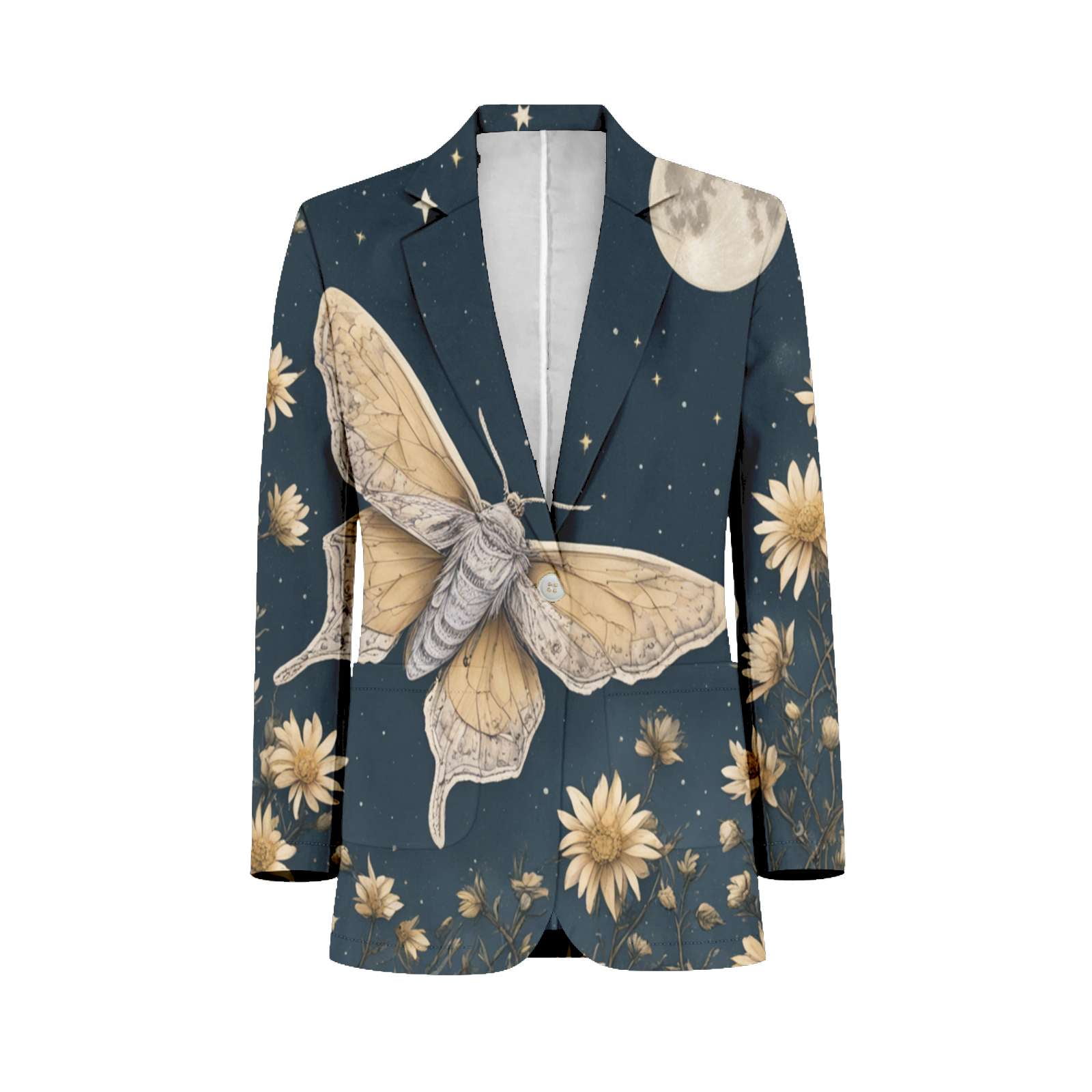 Death Moth Moon Men's Suit Blazer Casual Party Wear Slim Fit Suit ...