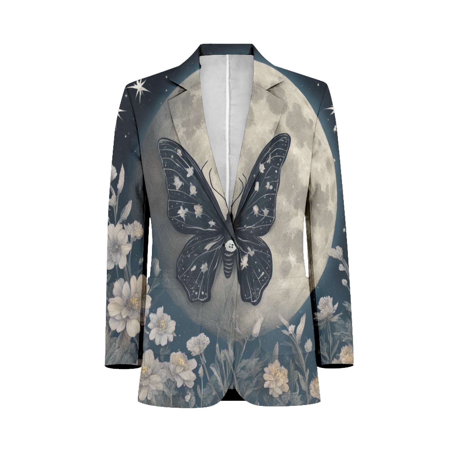 Death Moth Moon Men's Suit Blazer Casual Party Wear Slim Fit Suit ...