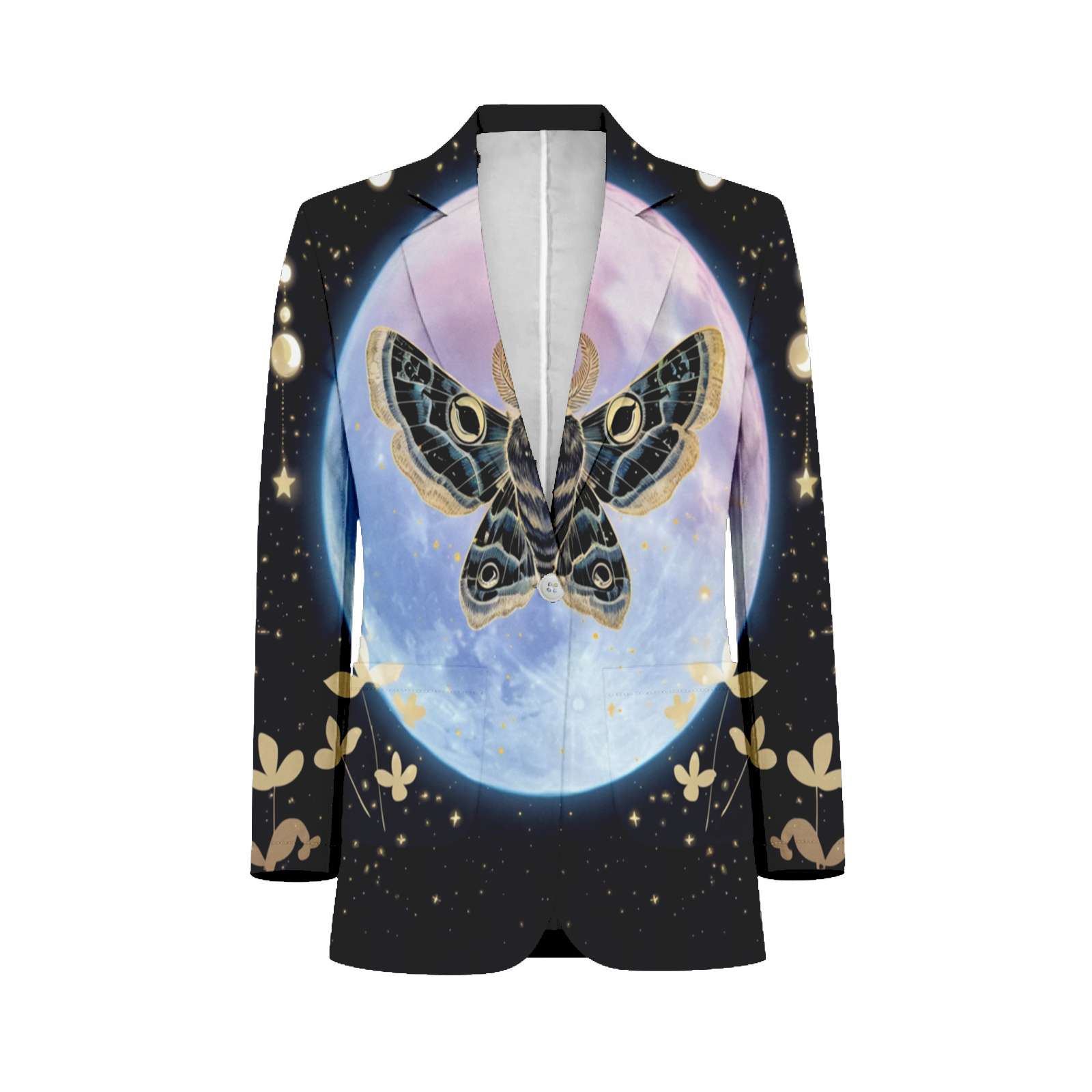 Death Moth Moon Men's Suit Blazer Casual Party Wear Slim Fit Suit ...