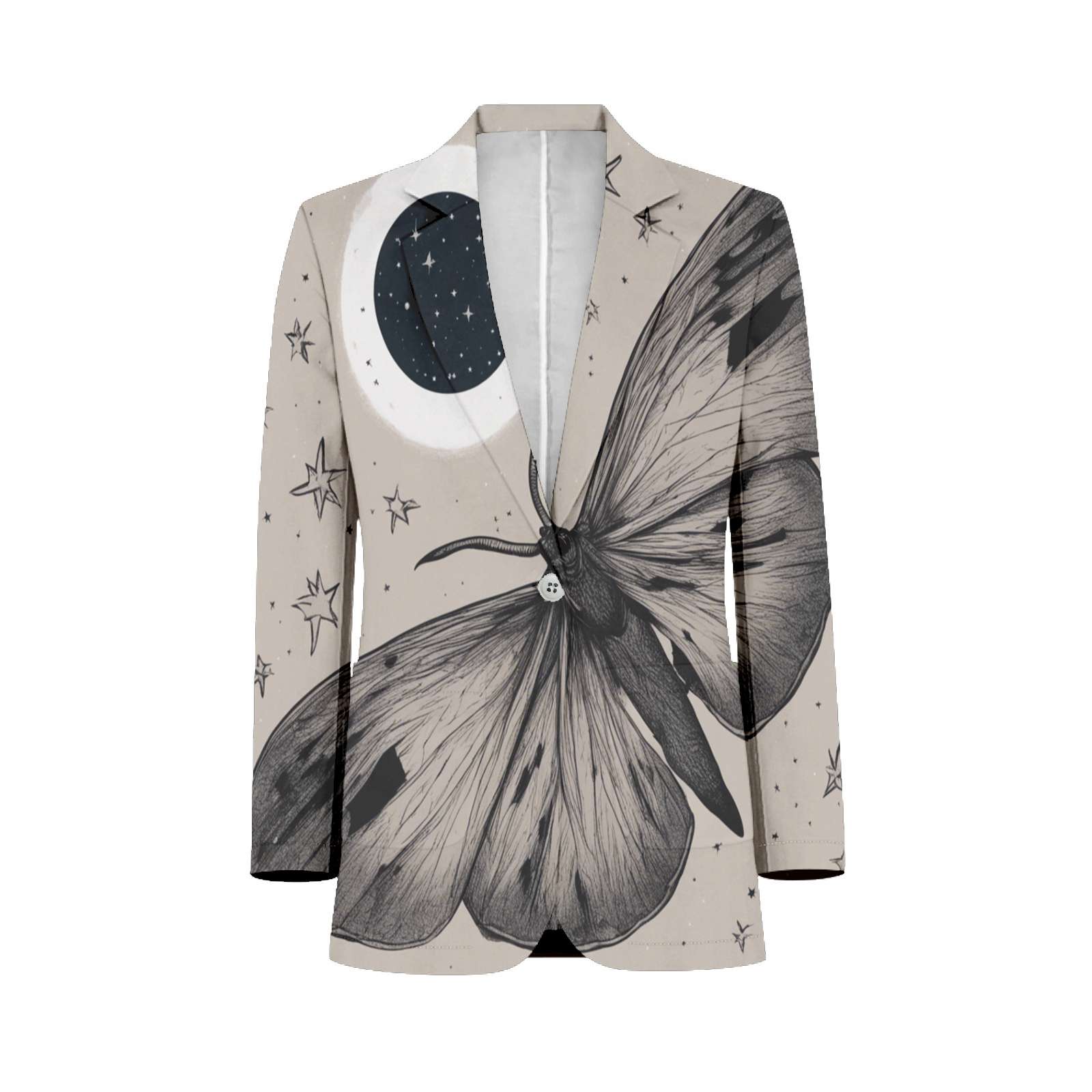 Death Moth Moon Men's Suit Blazer Casual Party Wear Slim Fit Suit ...