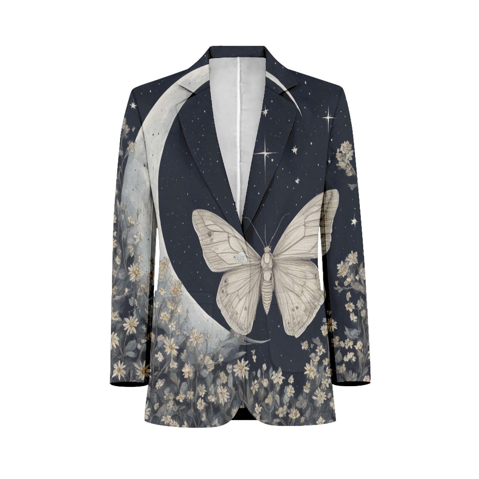 Death Moth Moon Men's Suit Blazer Casual Party Wear Slim Fit Suit ...