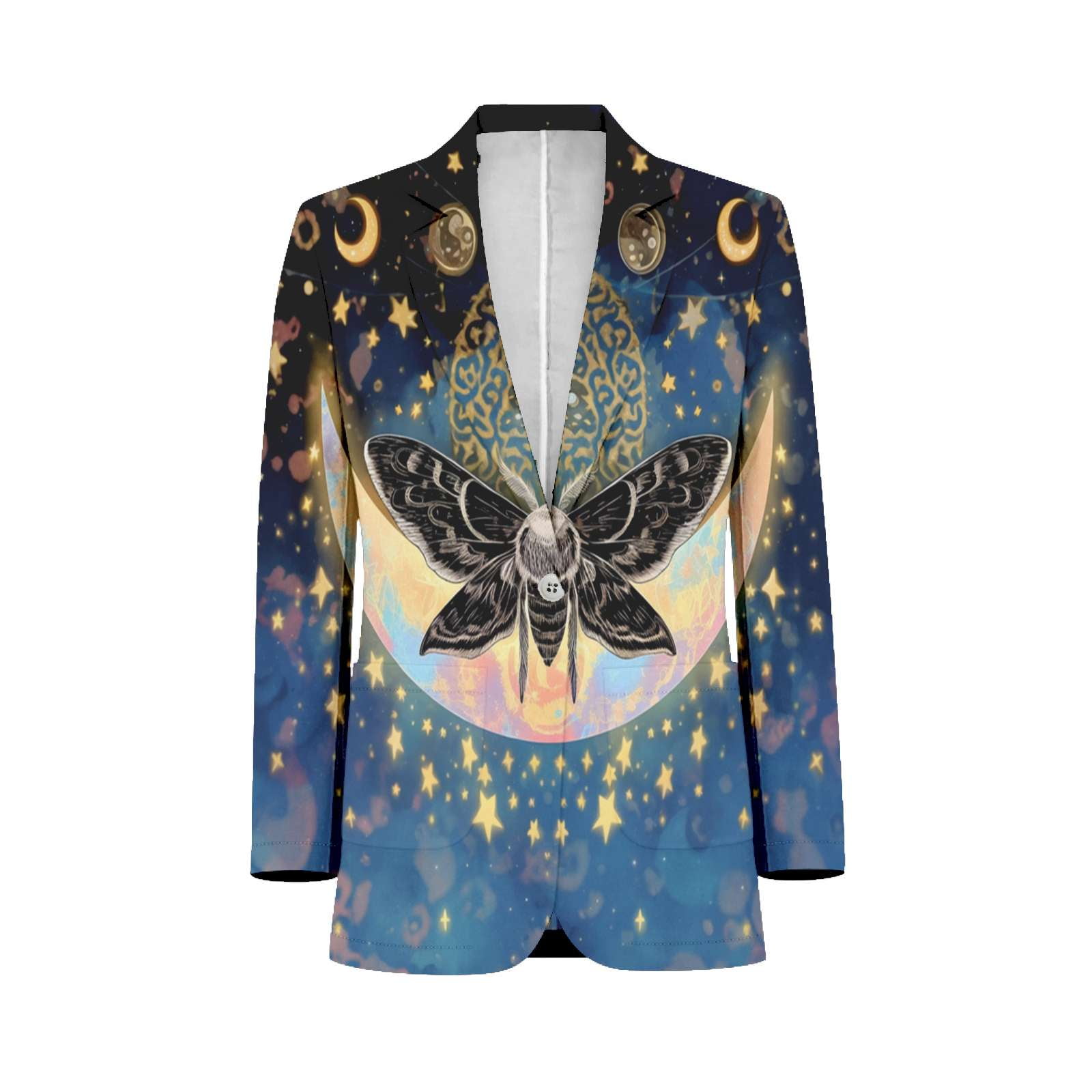Death Moth Moon Men's Suit Blazer Casual Party Wear Slim Fit Suit ...