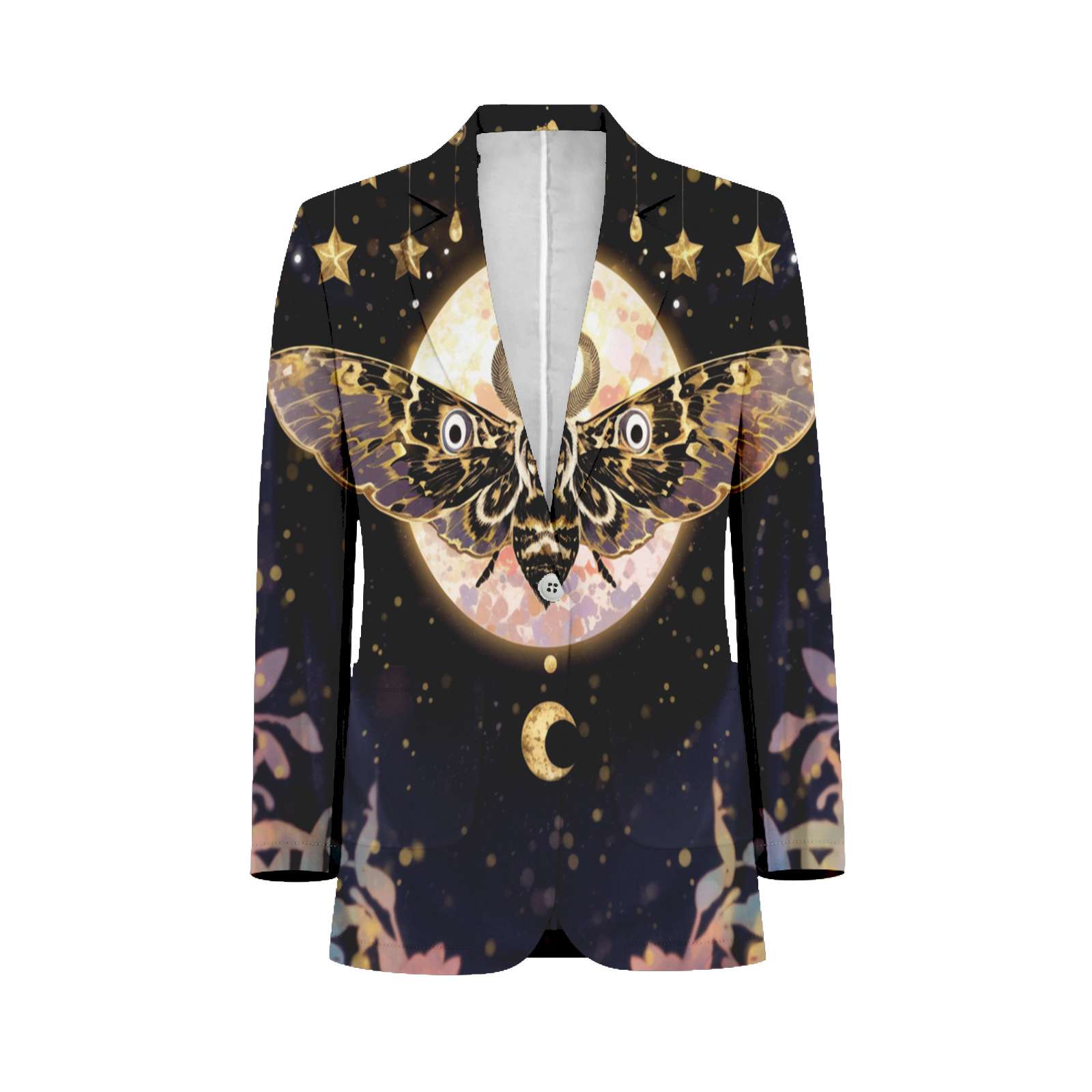 Death Moth Moon Men's Suit Blazer Casual Party Wear Slim Fit Suit ...