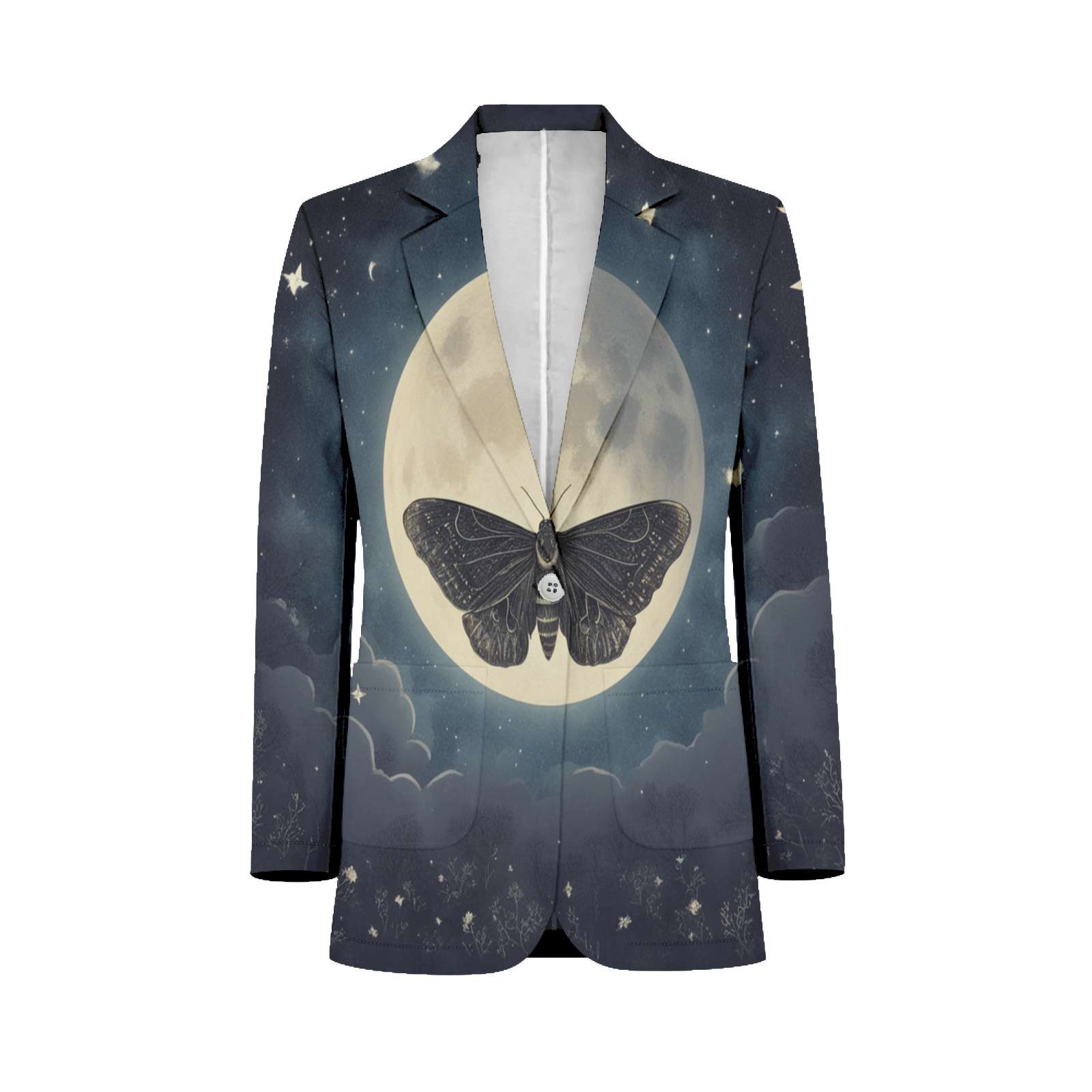 Death Moth Moon Men's Suit Blazer Casual Party Wear Slim Fit Suit ...