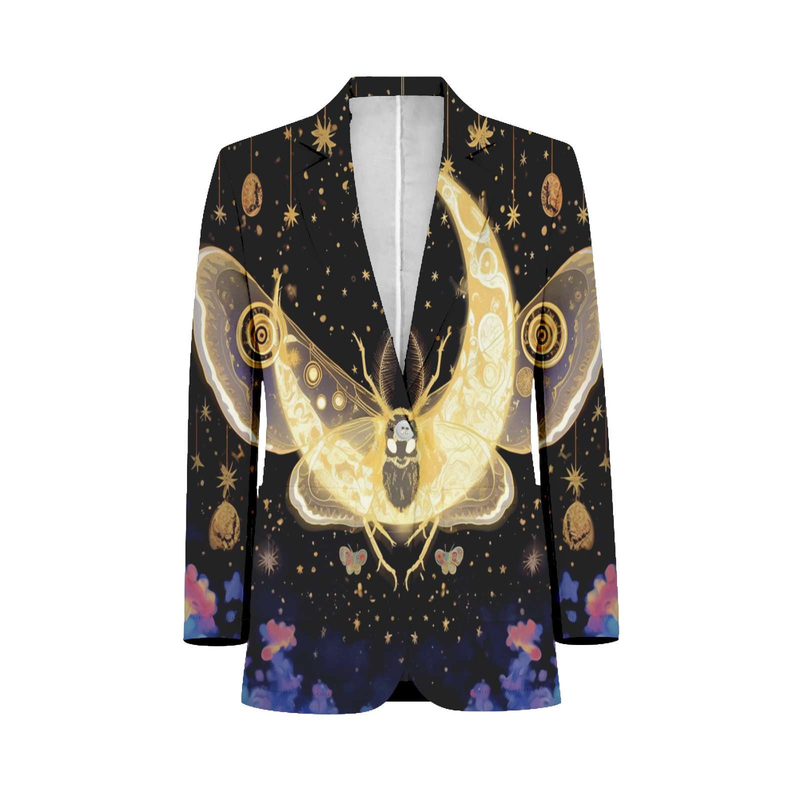Death Moth Moon Mens Suits Shawl Collar Slim Fit Suit Mens Groom Jacket ...