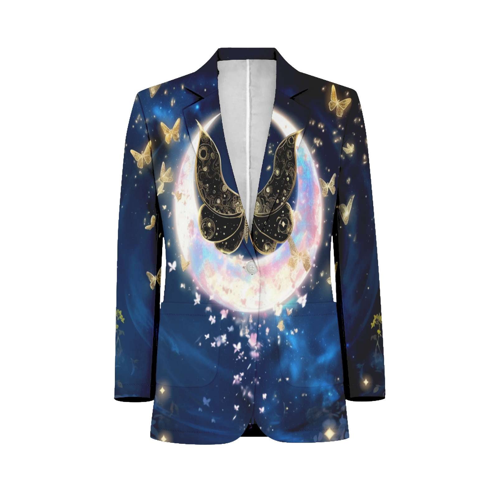 Death Moth Moon Mens Suits Shawl Collar Slim Fit Suit Mens Groom Jacket ...