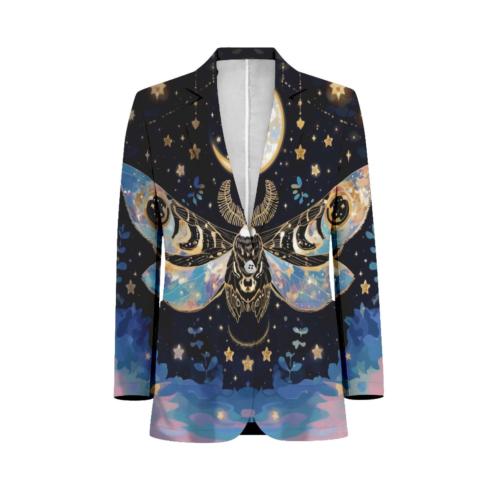 Death Moth Moon Mens Suits Shawl Collar Slim Fit Suit Mens Groom Jacket ...