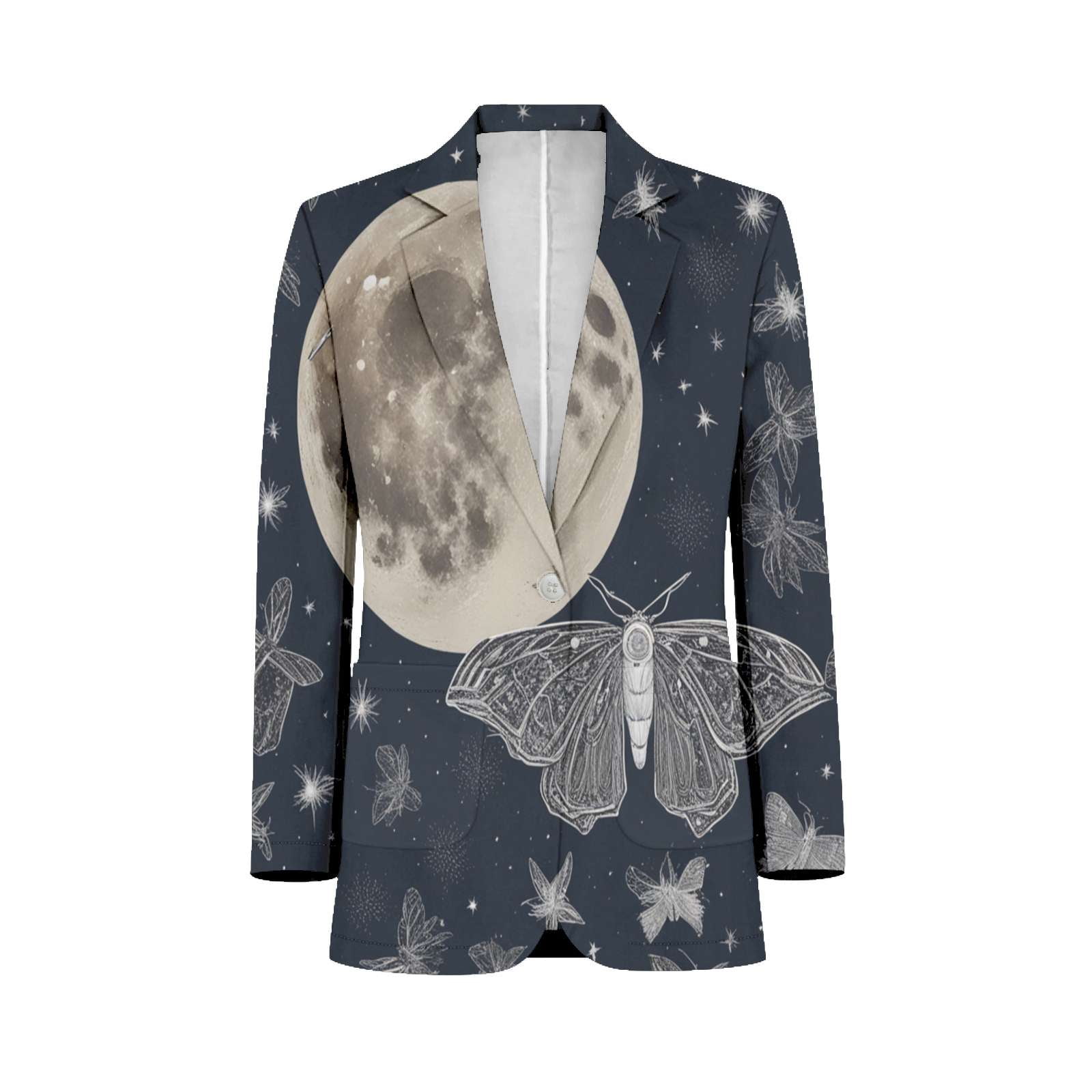 Death Moth Moon Mens Suits Shawl Collar Slim Fit Suit Mens Groom Jacket ...