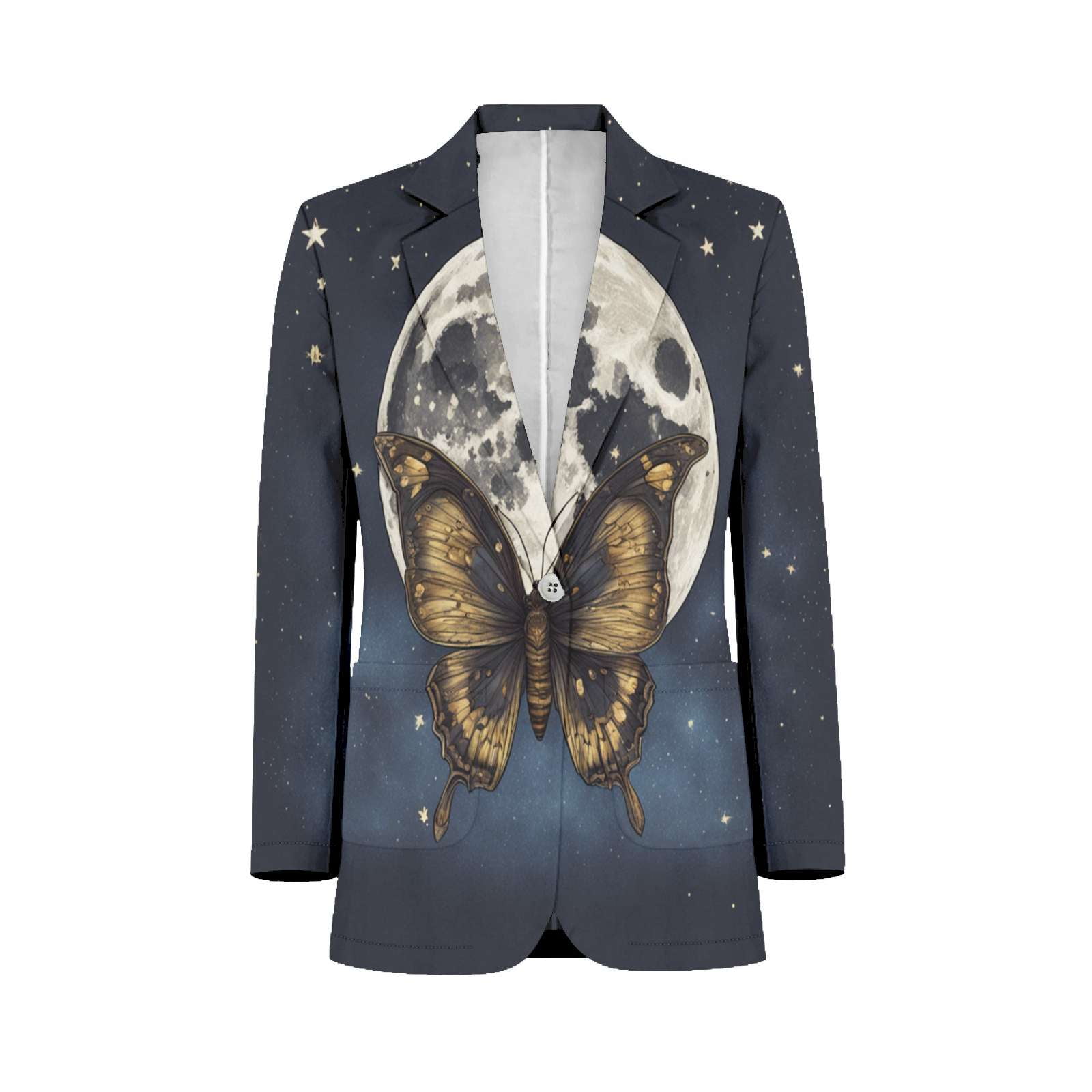 Death Moth Moon Mens Suits Shawl Collar Slim Fit Suit Mens Groom Jacket ...