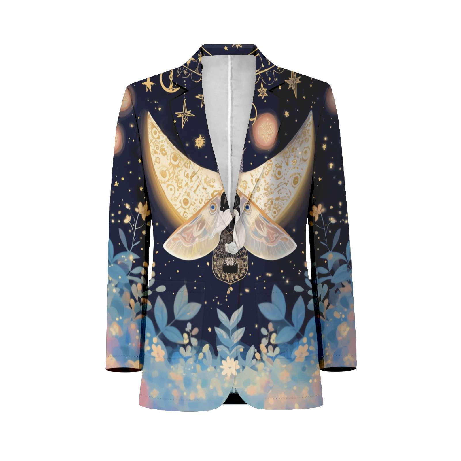 Death Moth Moon Mens Suits Shawl Collar Slim Fit Suit Mens Groom Jacket ...