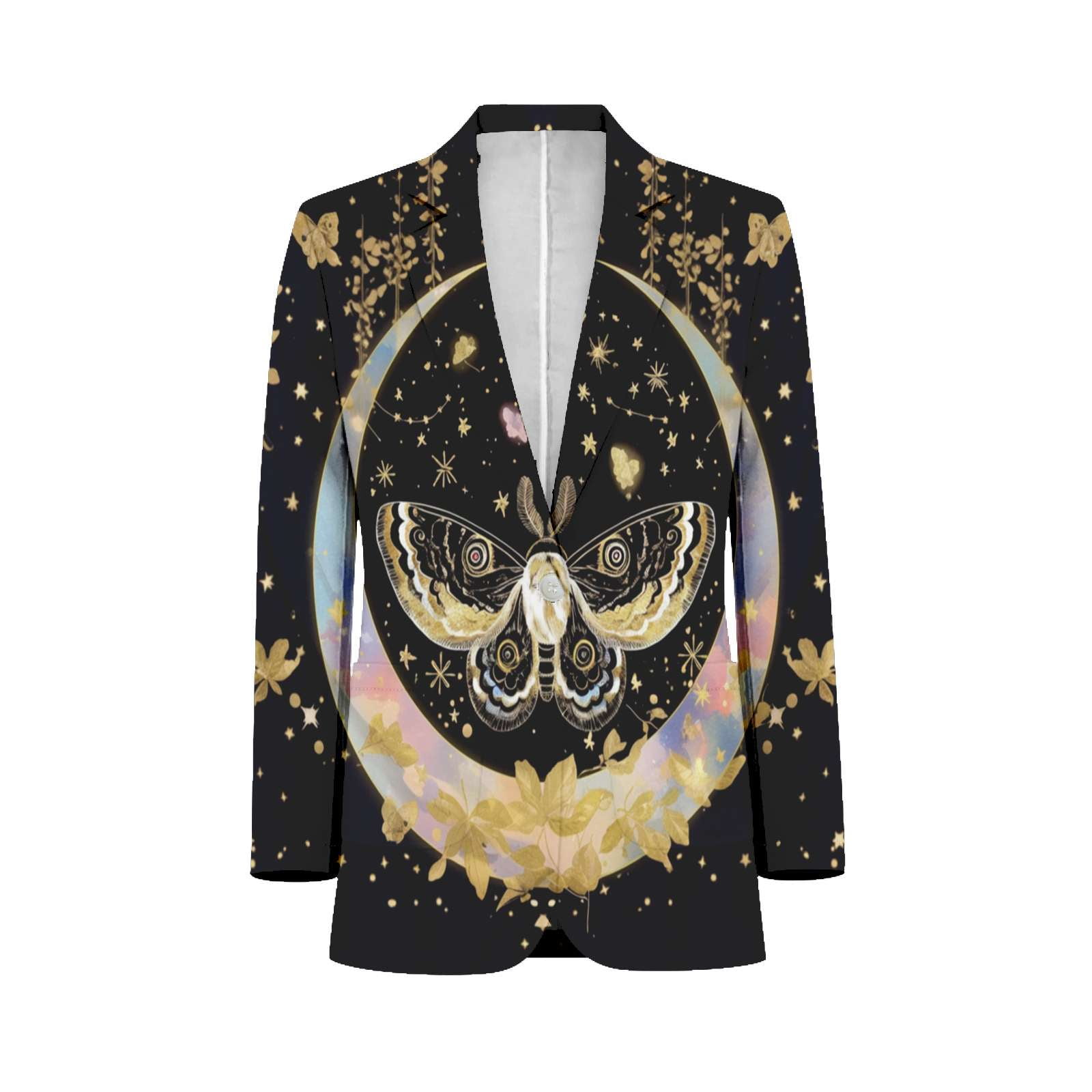 Death Moth Moon Mens Suits Shawl Collar Slim Fit Suit Mens Groom Jacket ...