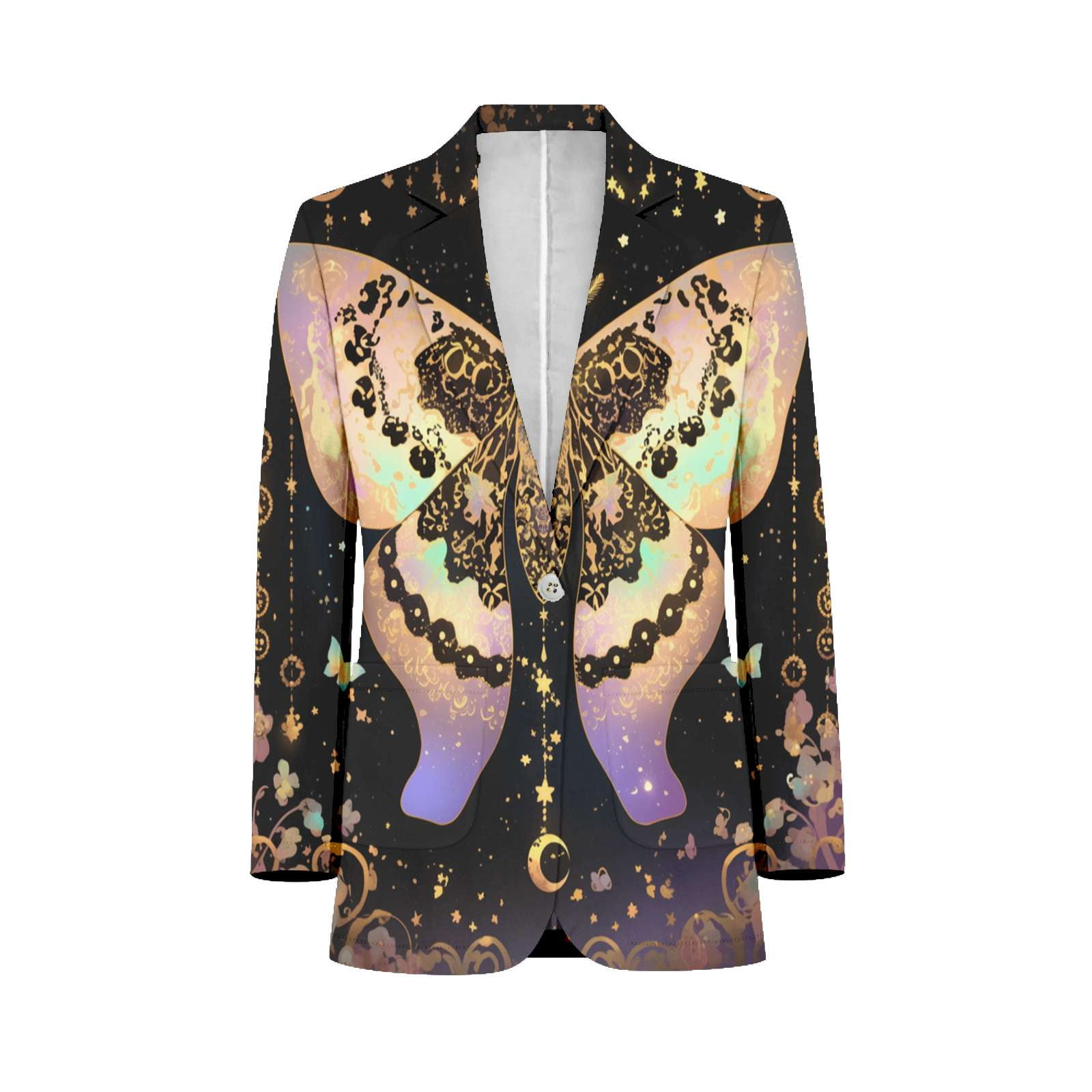 Death Moth Moon Mens Suits Shawl Collar Slim Fit Suit Mens Groom Jacket ...