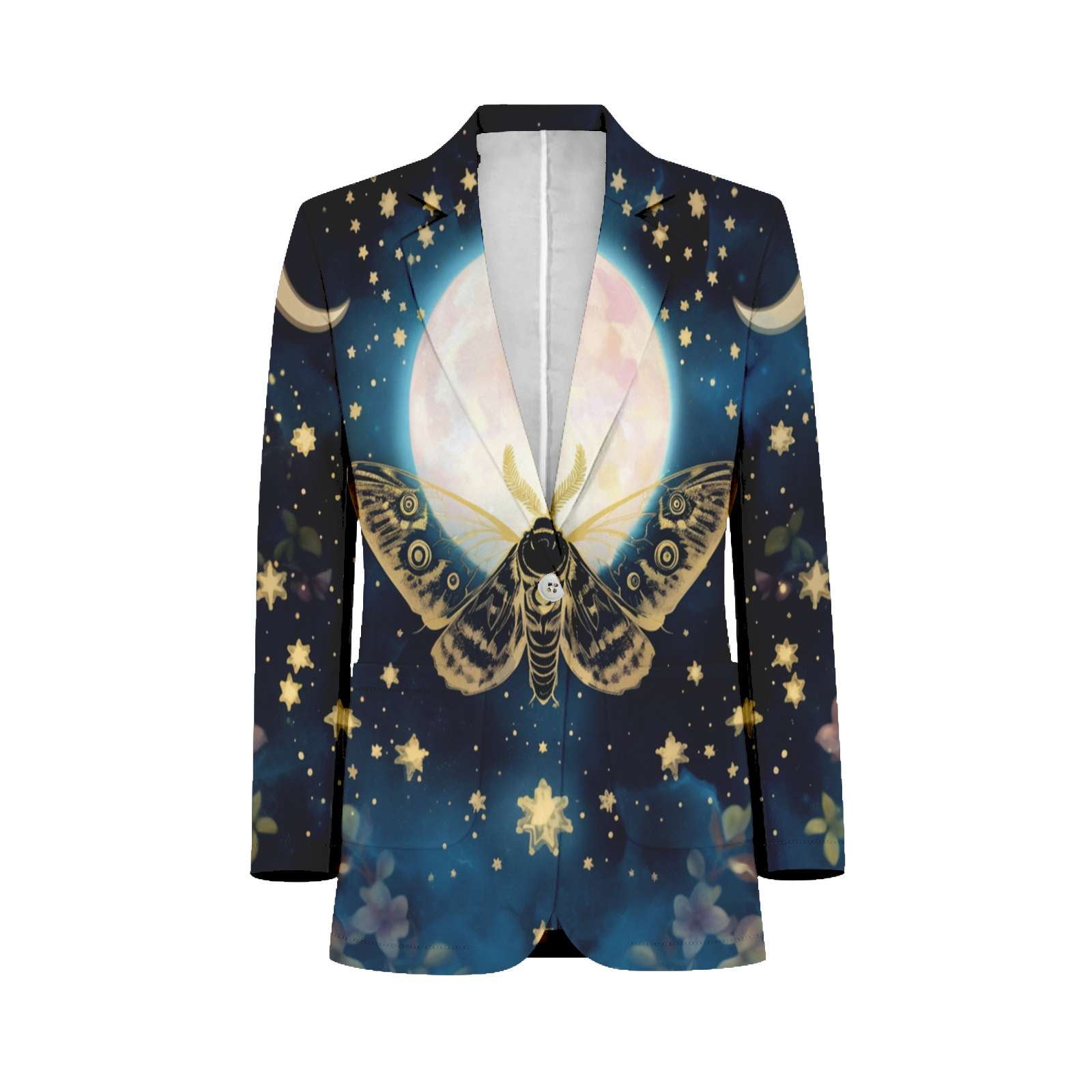 Death Moth Moon Mens Suits Shawl Collar Slim Fit Suit Mens Groom Jacket ...
