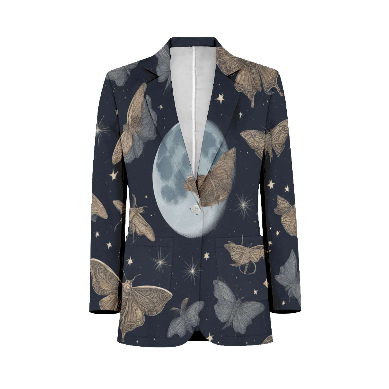 Death Moth Moon Mens Suits Shawl Collar Slim Fit Suit Mens Groom Jacket ...