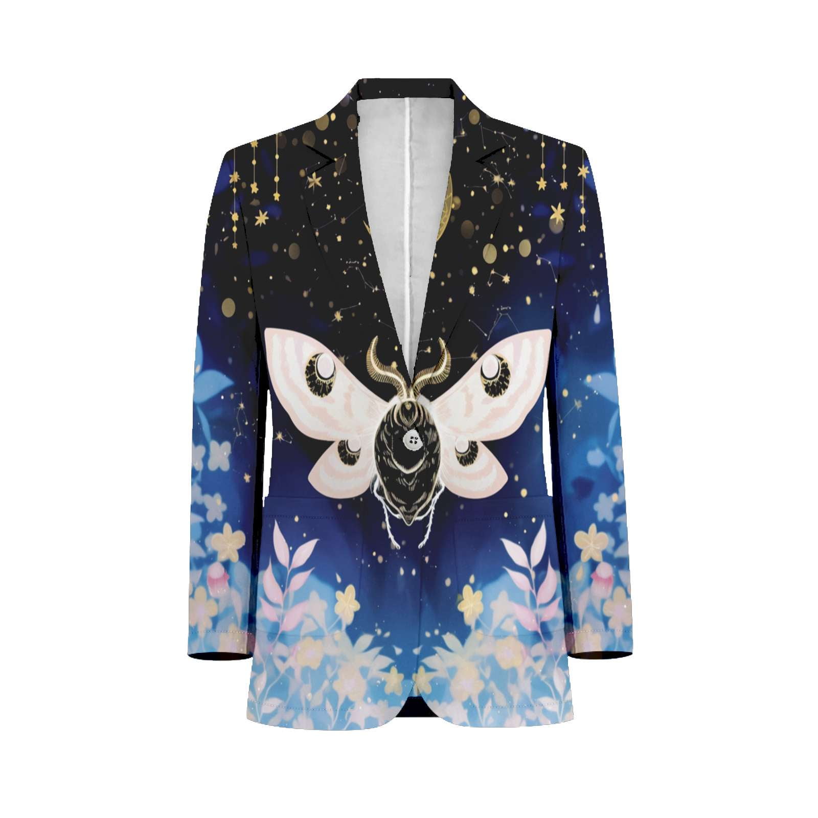 Death Moth Moon Mens Suits Shawl Collar Slim Fit Suit Mens Groom Jacket ...