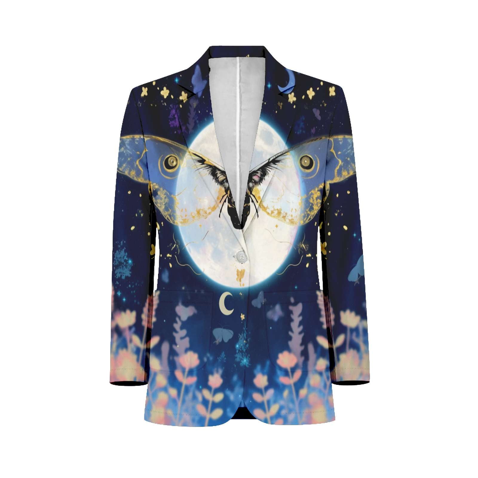 Death Moth Moon Mens Suits Shawl Collar Slim Fit Suit Mens Groom Jacket ...