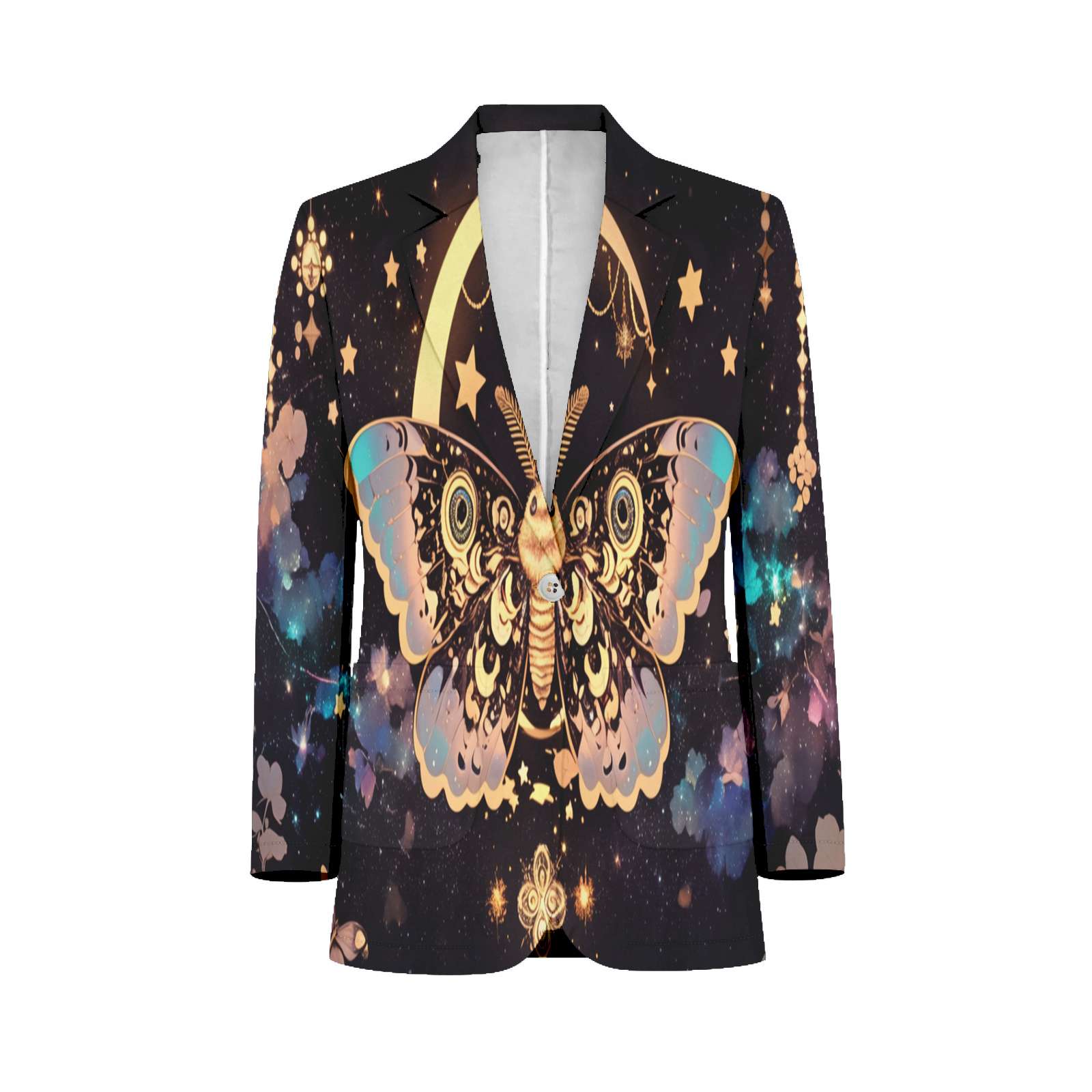 Death Moth Moon Mens Suits Shawl Collar Slim Fit Suit Mens Groom Jacket ...