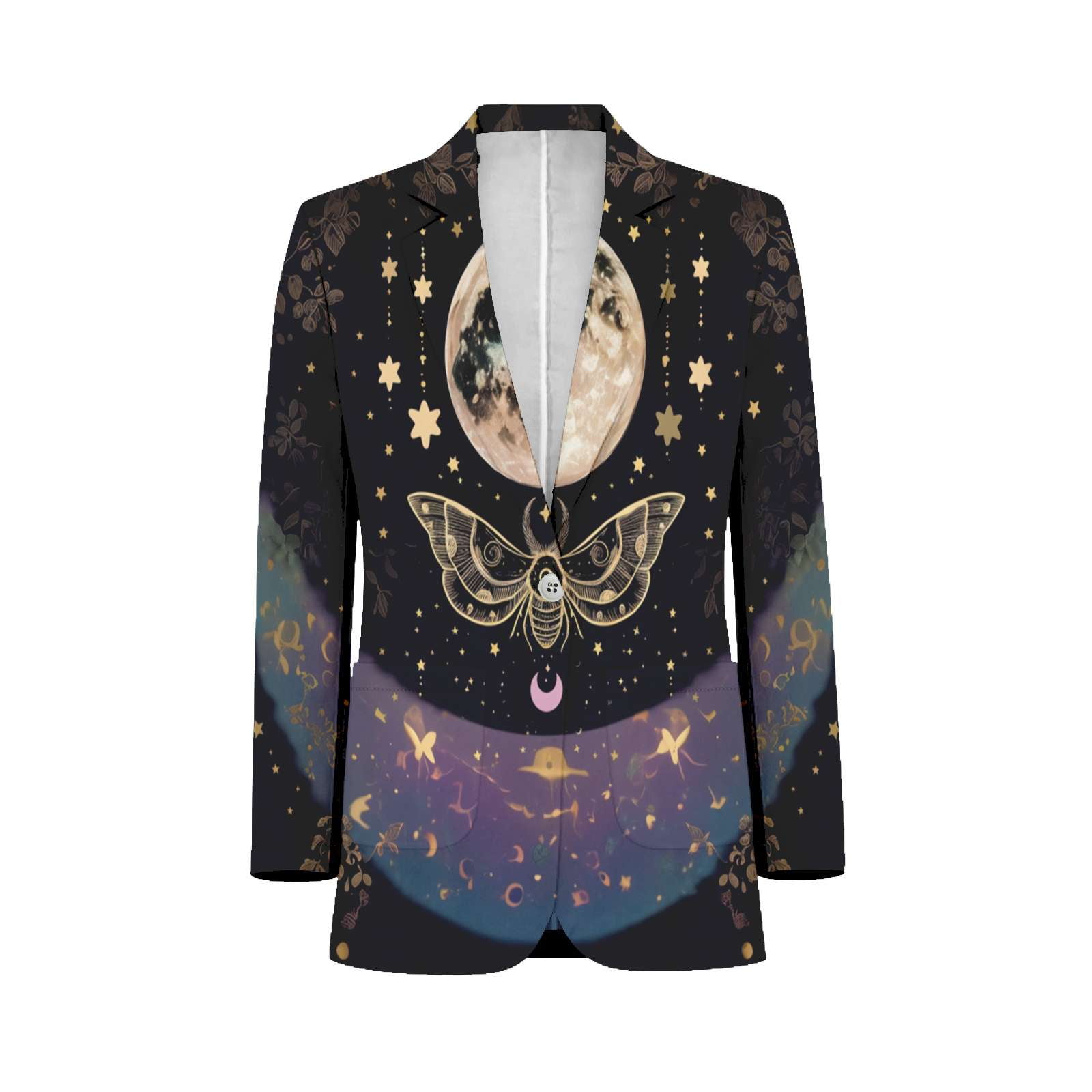 Death Moth Moon Mens Suits Shawl Collar Slim Fit Suit Mens Groom Jacket ...