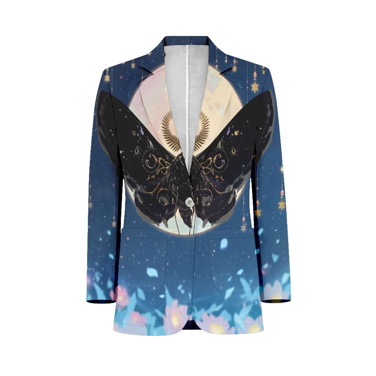 Death Moth Moon Mens Suits Shawl Collar Slim Fit Suit Mens Groom Jacket ...