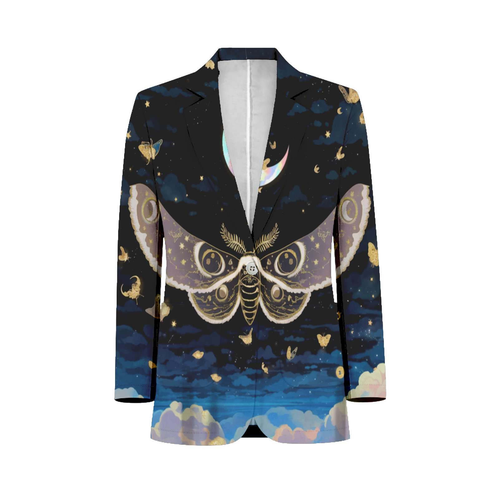 Death Moth Moon Mens Suits Shawl Collar Slim Fit Suit Mens Groom Jacket ...