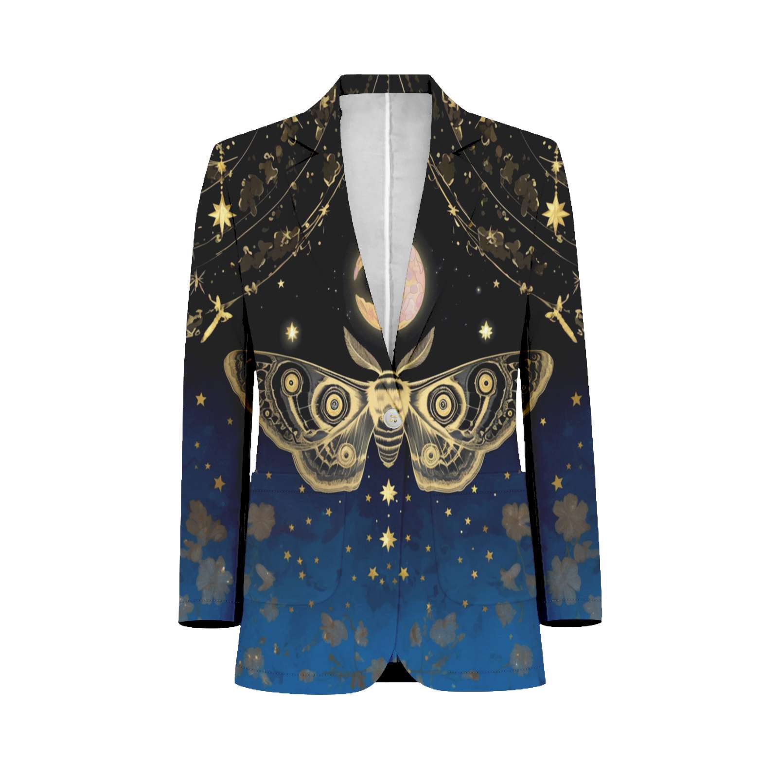 Death Moth Moon Mens Suits Shawl Collar Slim Fit Suit Mens Groom Jacket ...