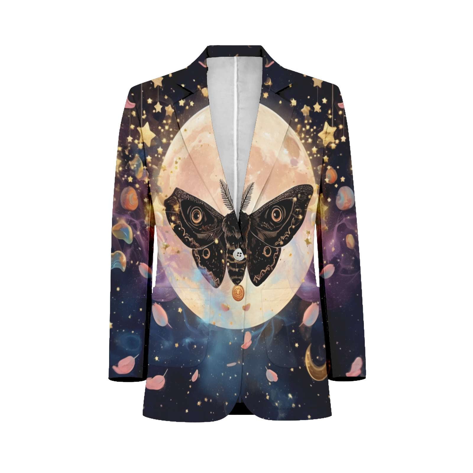 Death Moth Moon Mens Suits Shawl Collar Slim Fit Suit Mens Groom Jacket ...