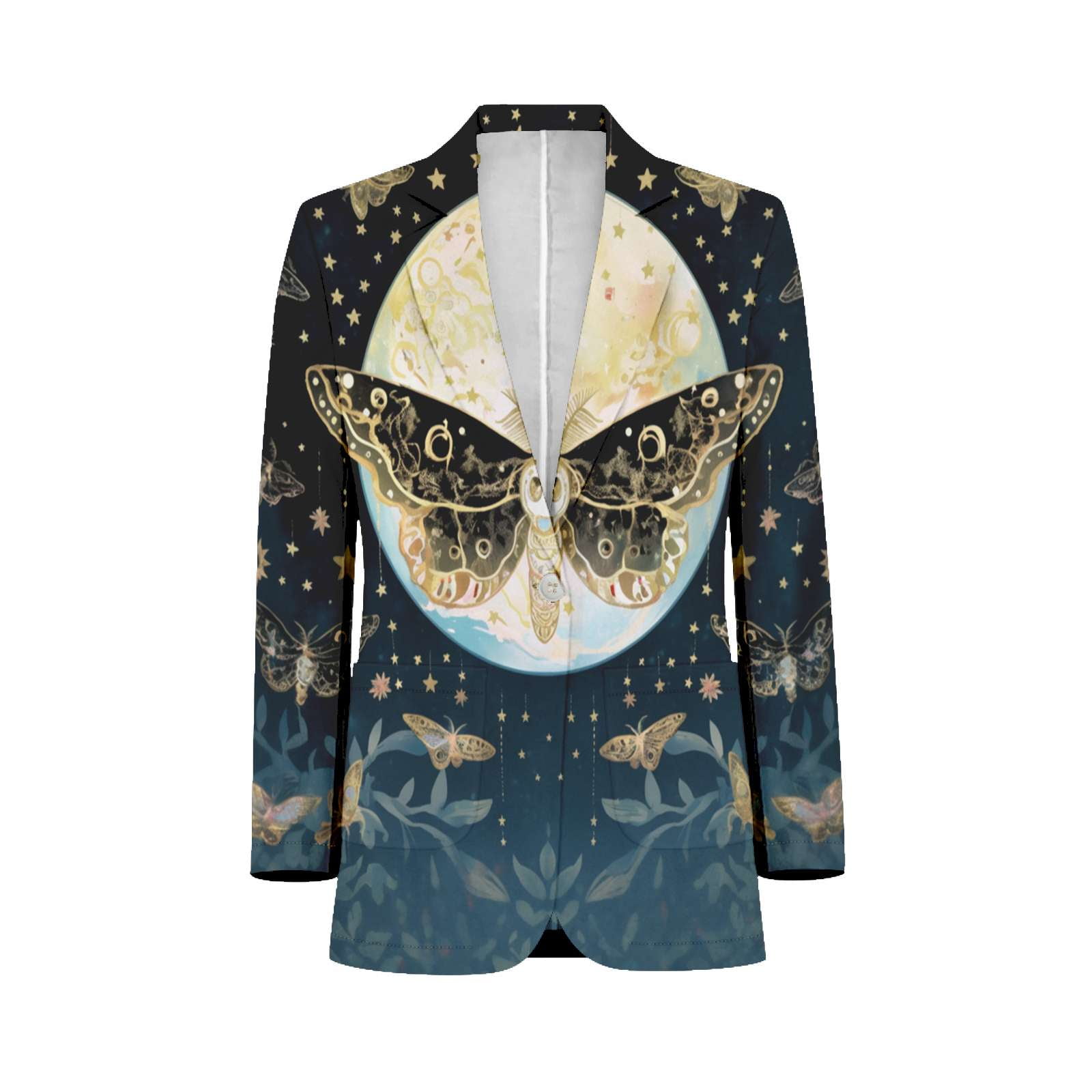 Death Moth Moon Mens Suits Shawl Collar Slim Fit Suit Mens Groom Jacket ...