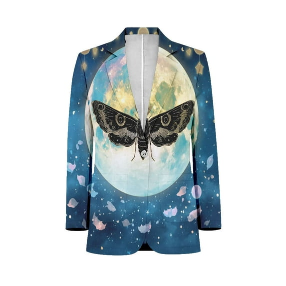 Death Moth Moon Mens Suits Shawl Collar Slim Fit Suit Mens Groom Jacket ...