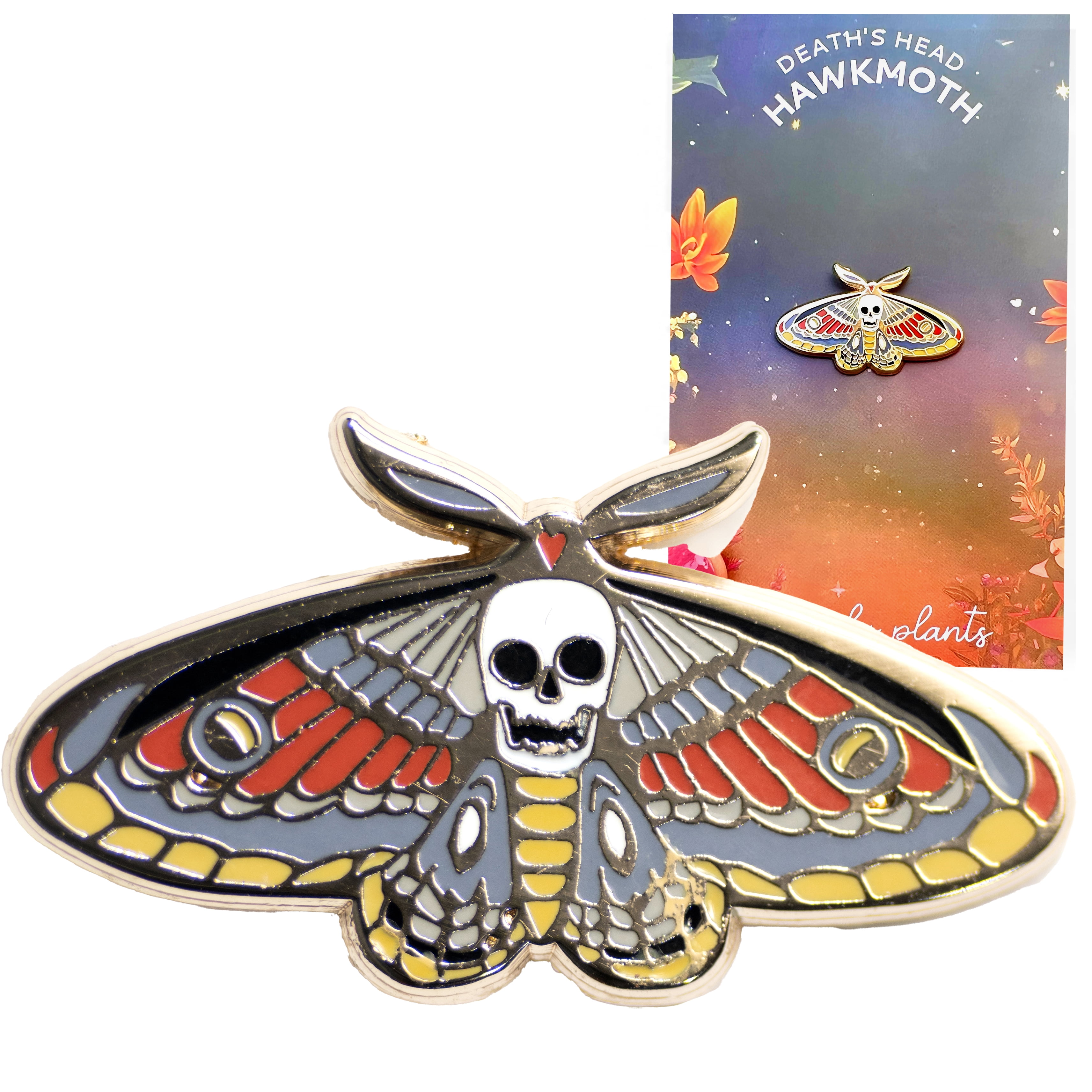 Death Moth Pin - Gothic Death's-Head Hawkmoth Accessory for Dark ...