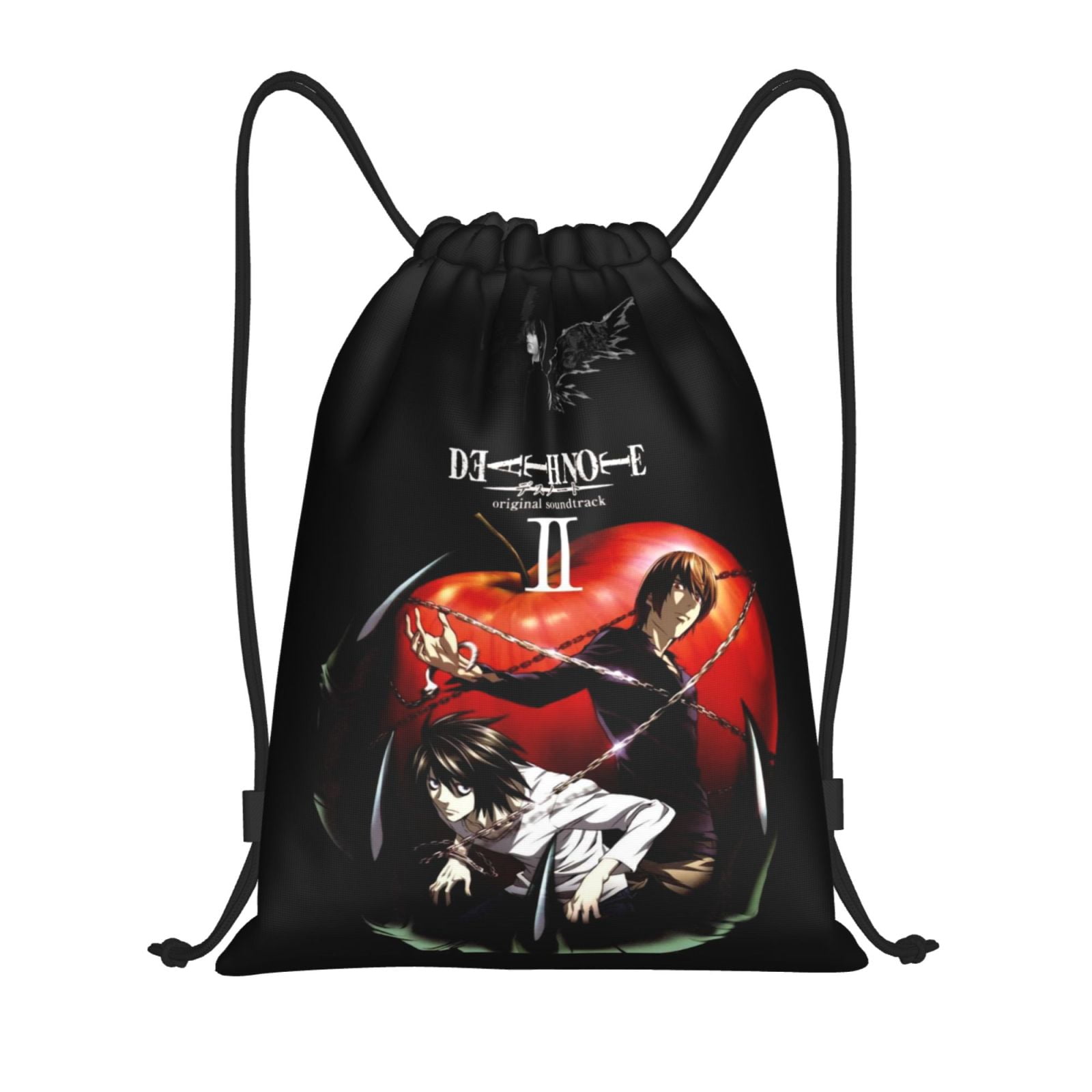 Death N0-te Drawstring Bags Large Capacity Shopping Bag Durable Cartoon ...