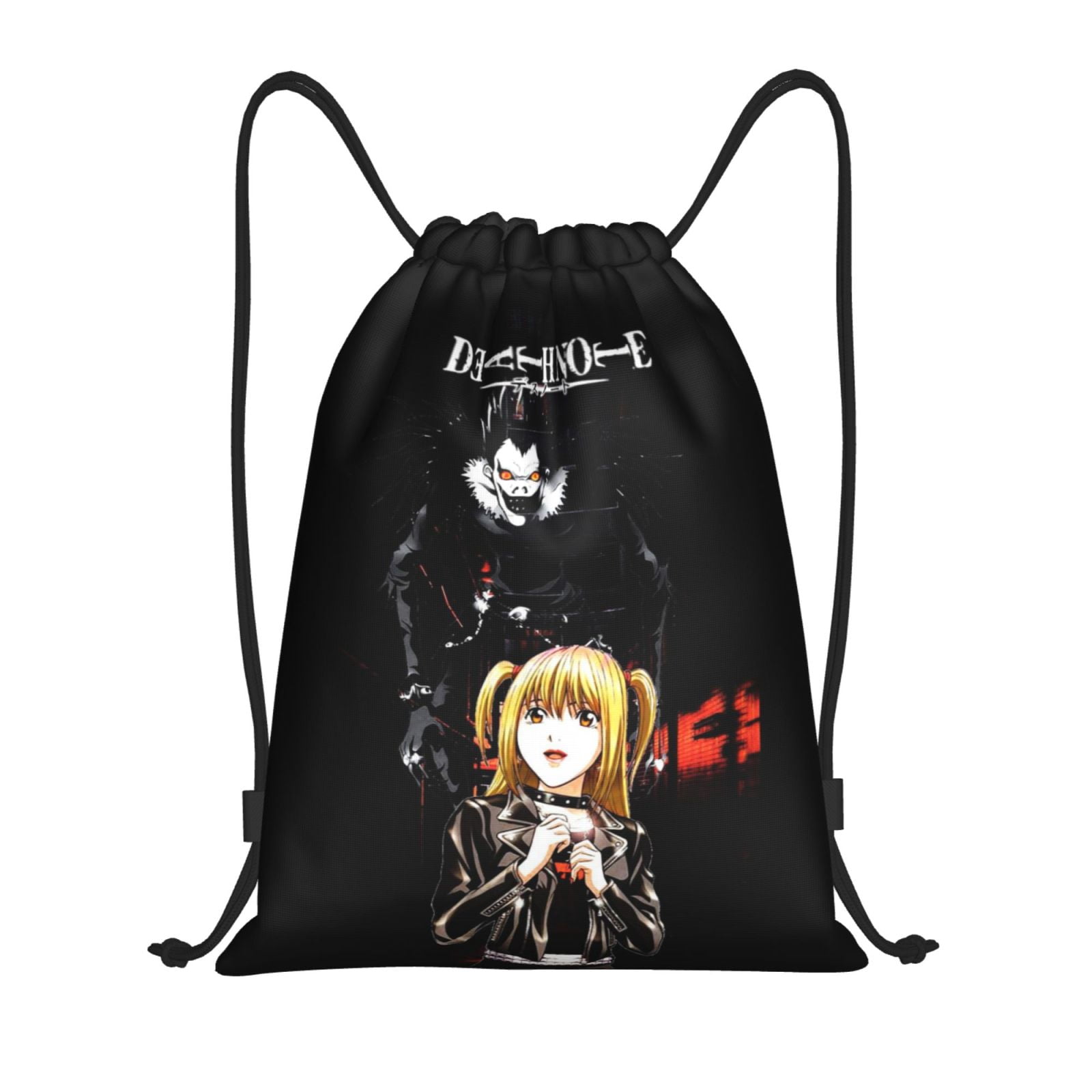 Death N0-te Drawstring Bags Large Capacity Shopping Bag Durable Cartoon ...