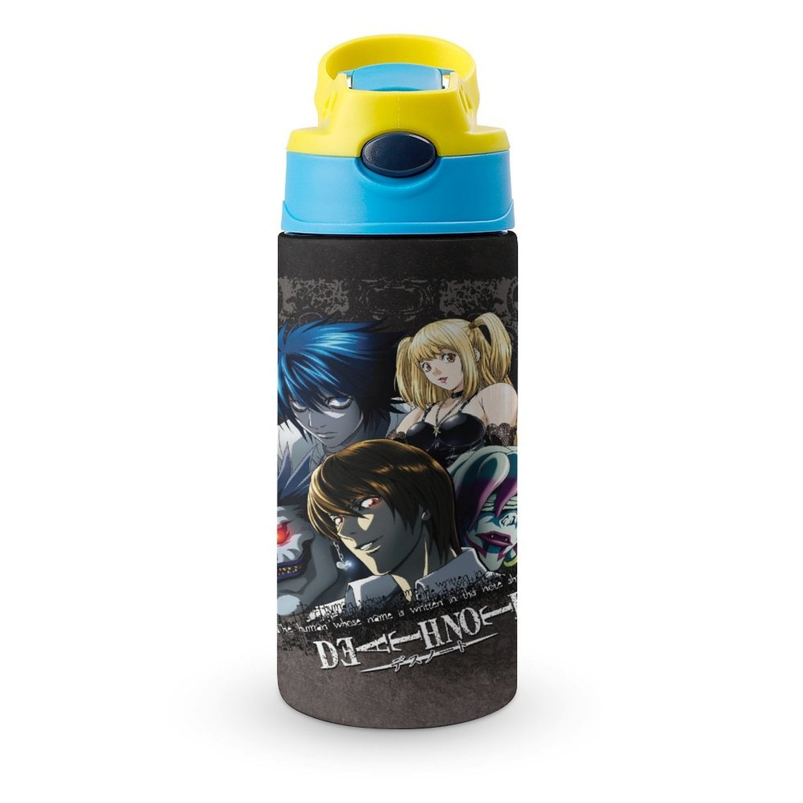 Death N0-te Water Bottle with Straw Lid Vacuum Insulated Stainless Steel Double Walled Leakproof ...